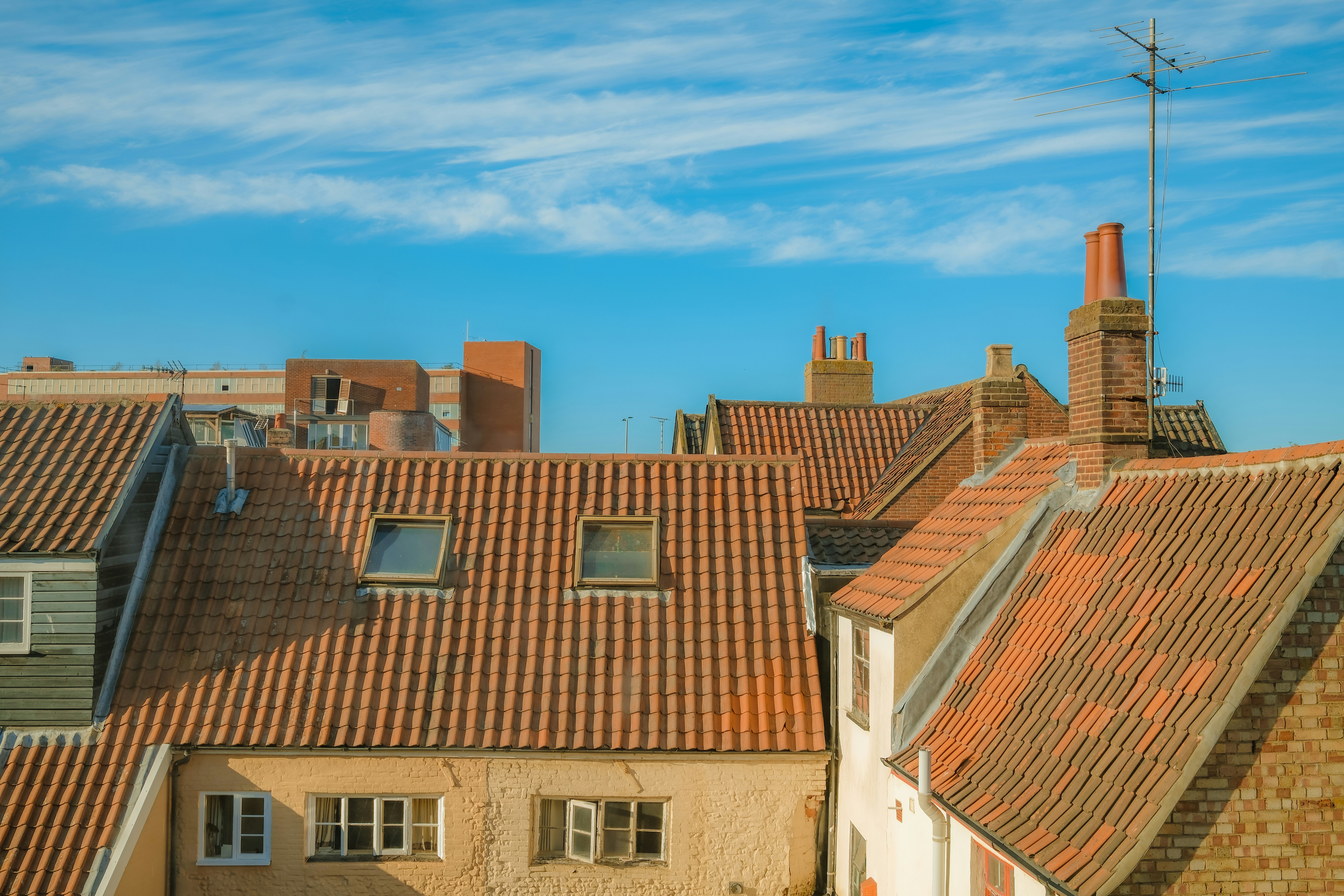 Terracotta Roofscape Under a Clear Blue Sky