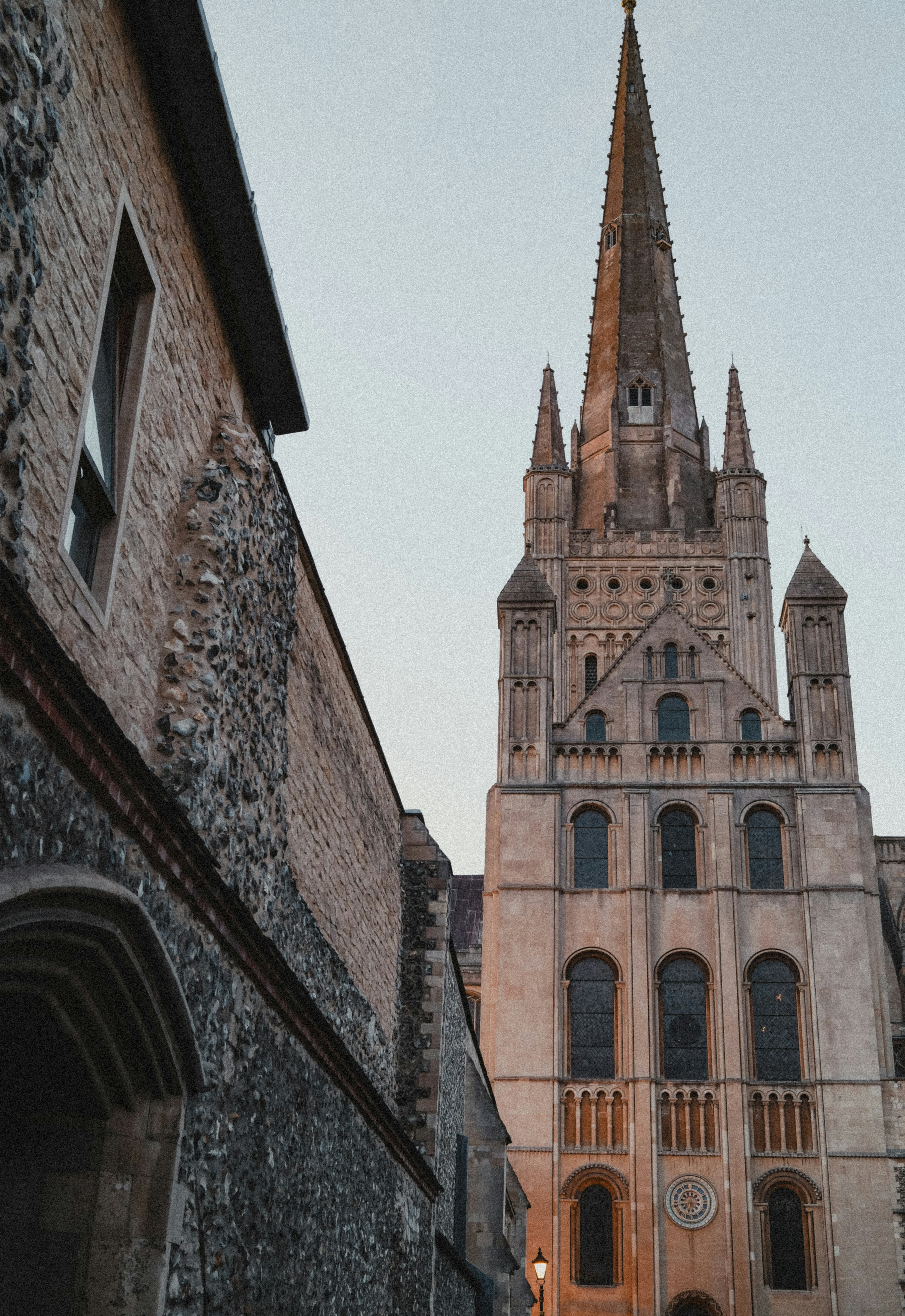 Gothic Spire Rising Over ancient Stones
