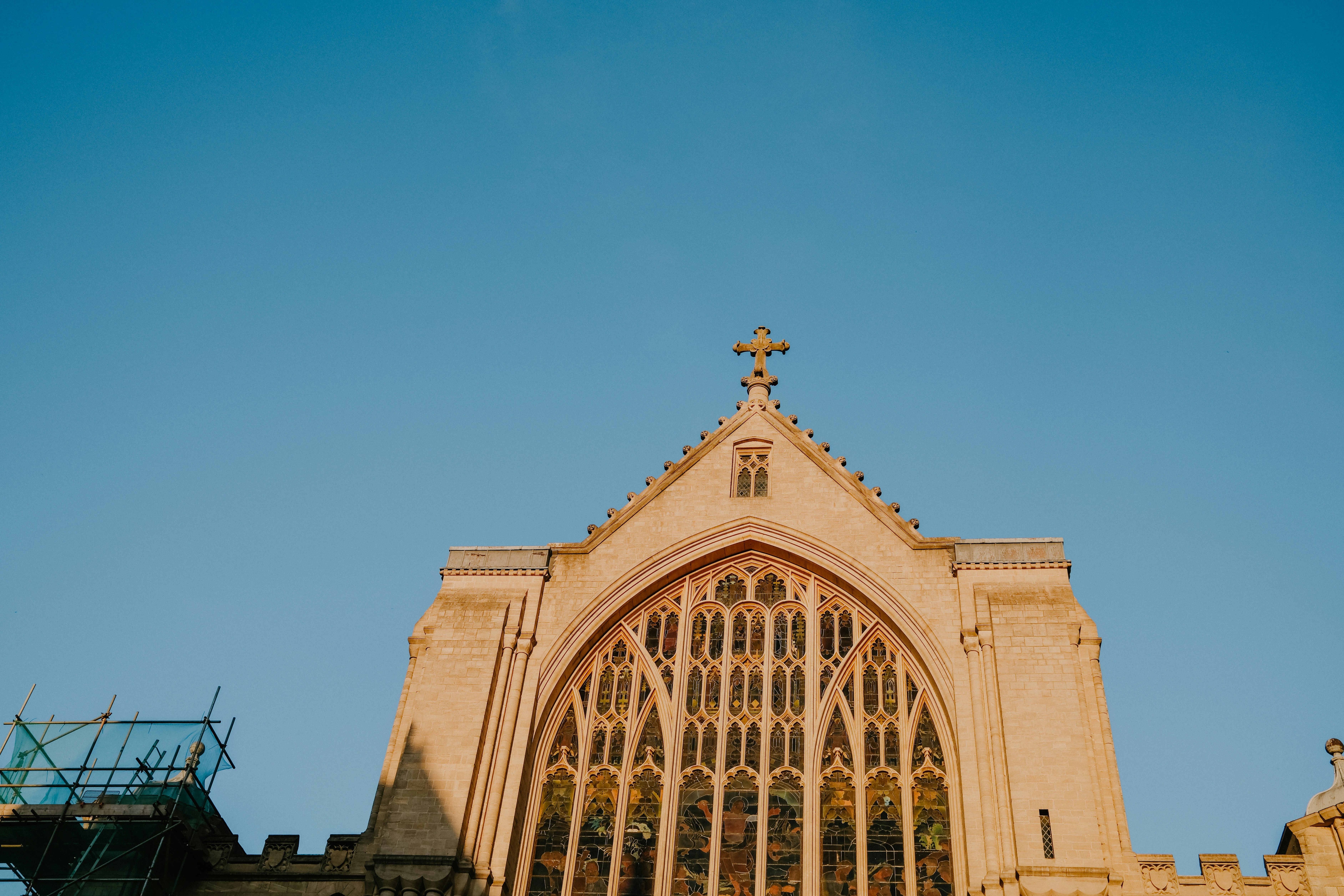 Gothic Facade Under a Clear Sky