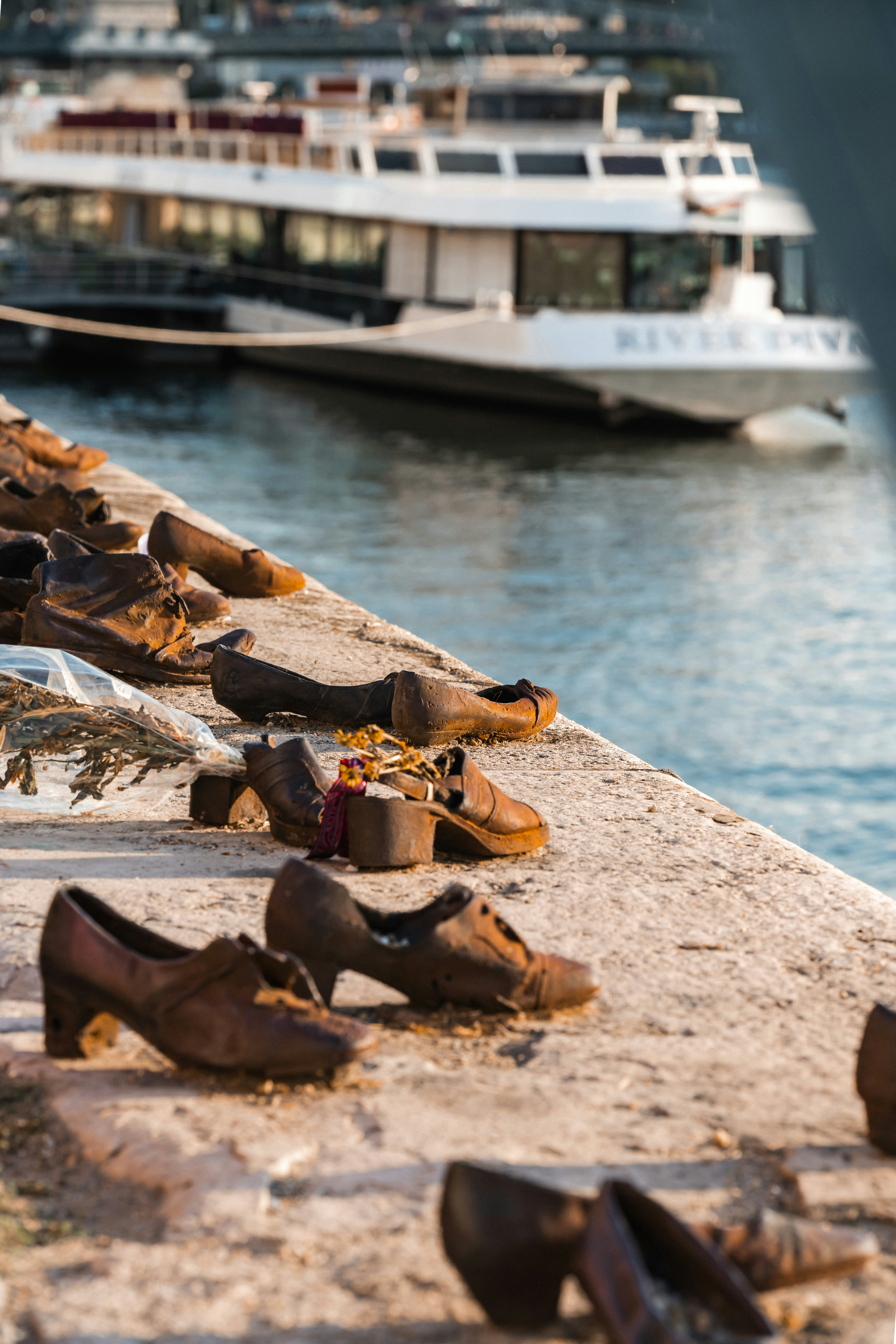 Shoes of the Dock: A Row of Levantine Footwear Along the Pier