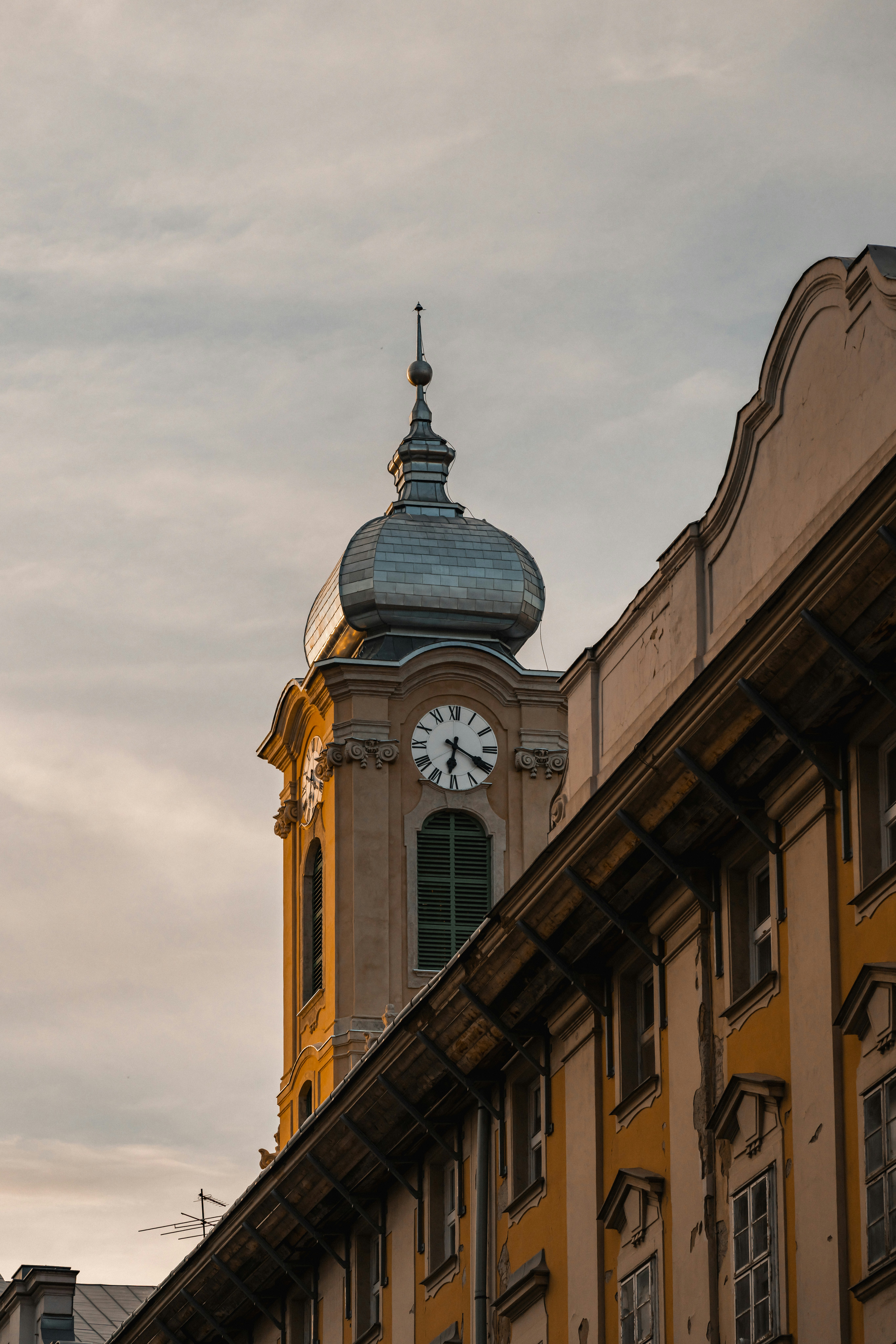 Clock Tower Touched by Evening Light