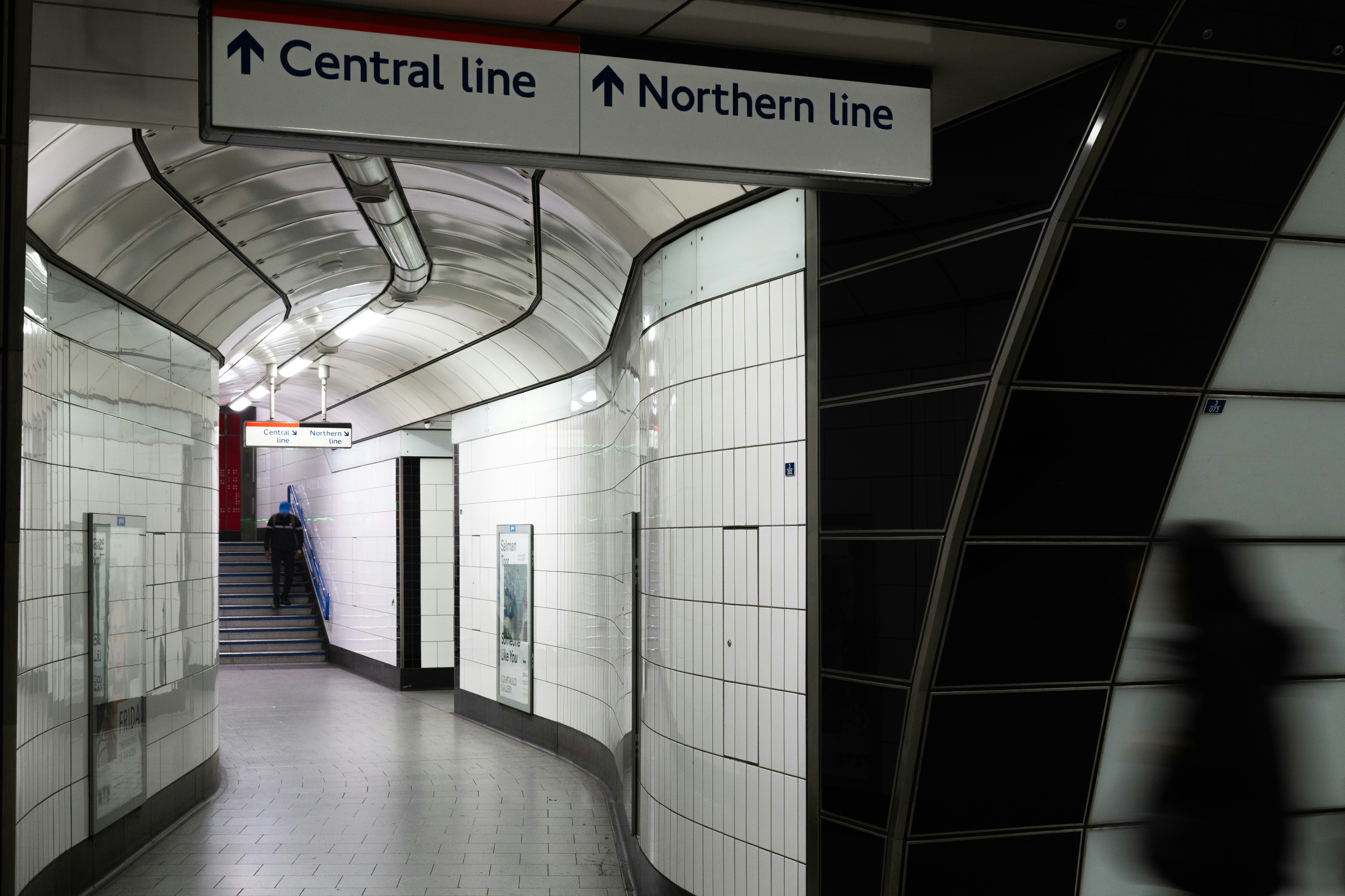 Echoes of Veiled Transit: A Quiet Subway Corridor