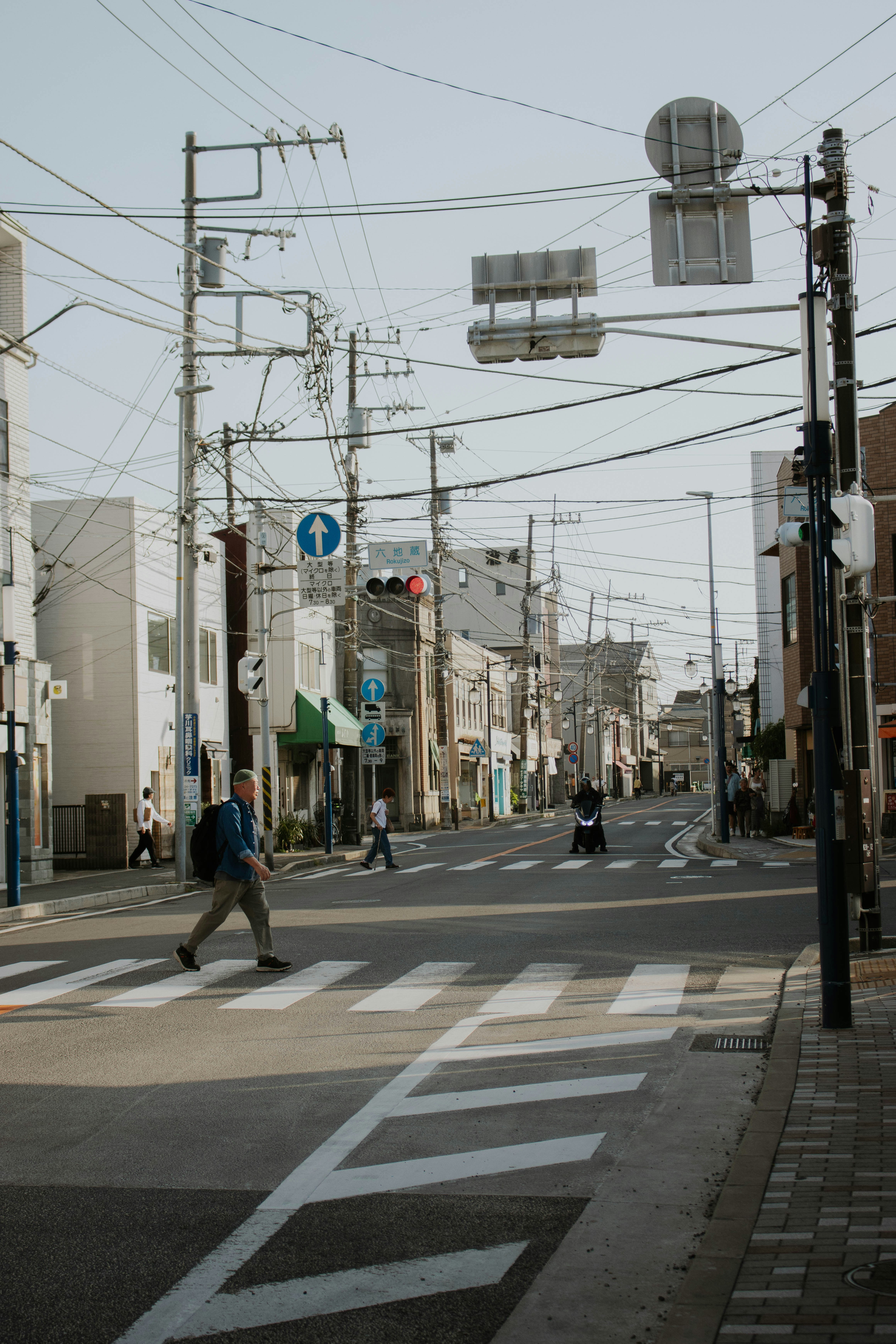 Crosswalk in the Quiet City Grid