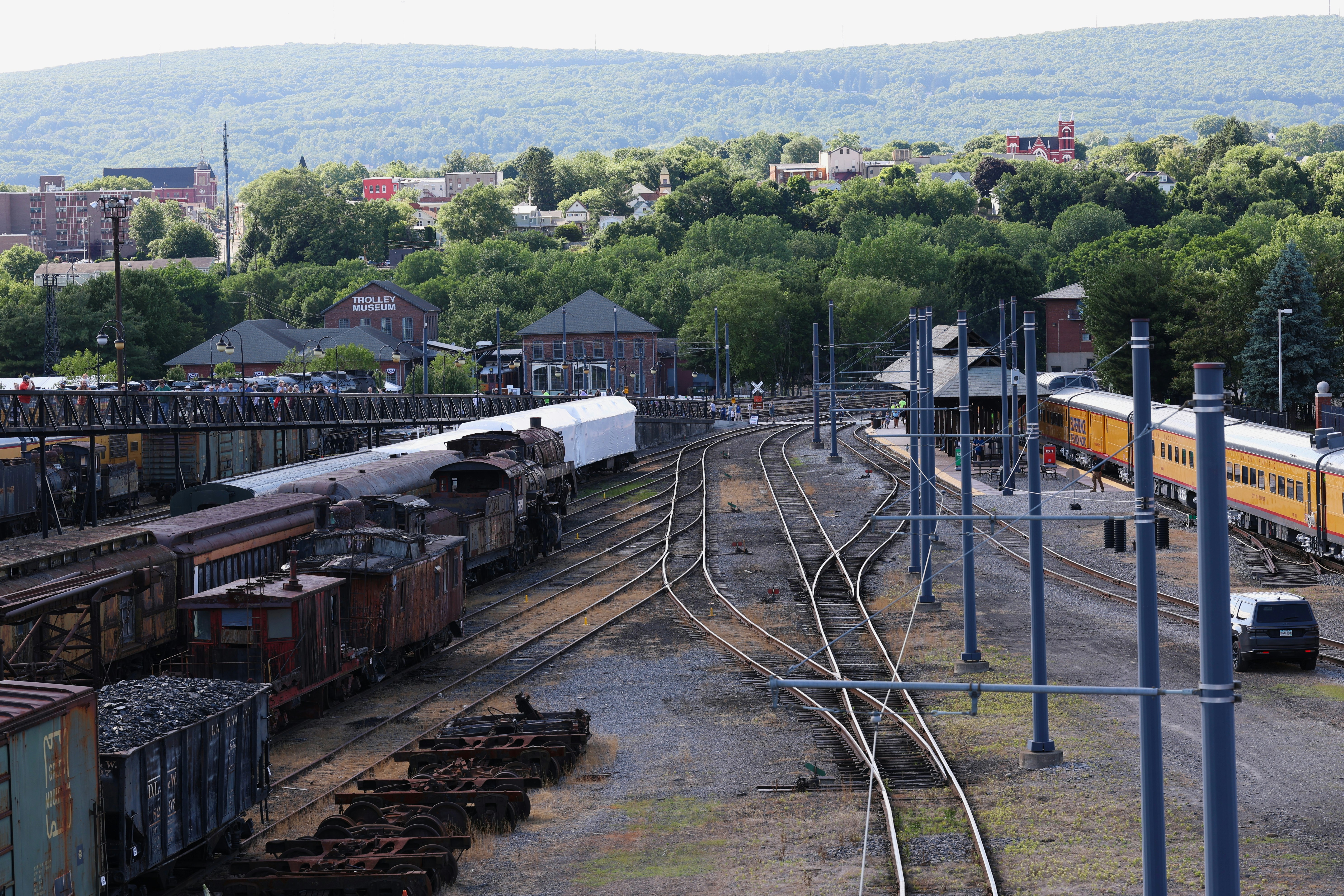 Railway Arteries: A Yard's Network of Tracks and Trains