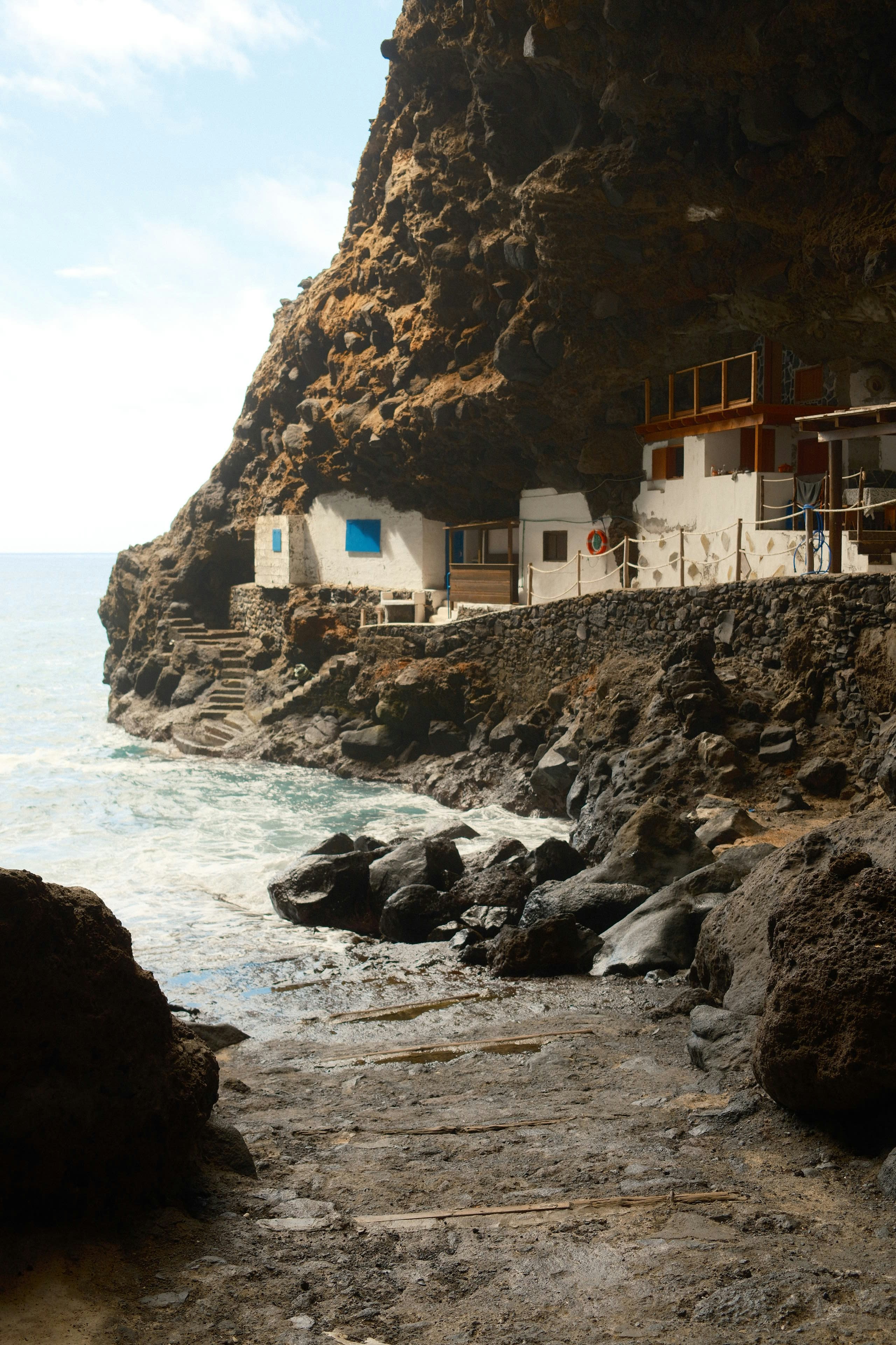 Clifftop Cove: White-washed Dwellings Beside the Sea