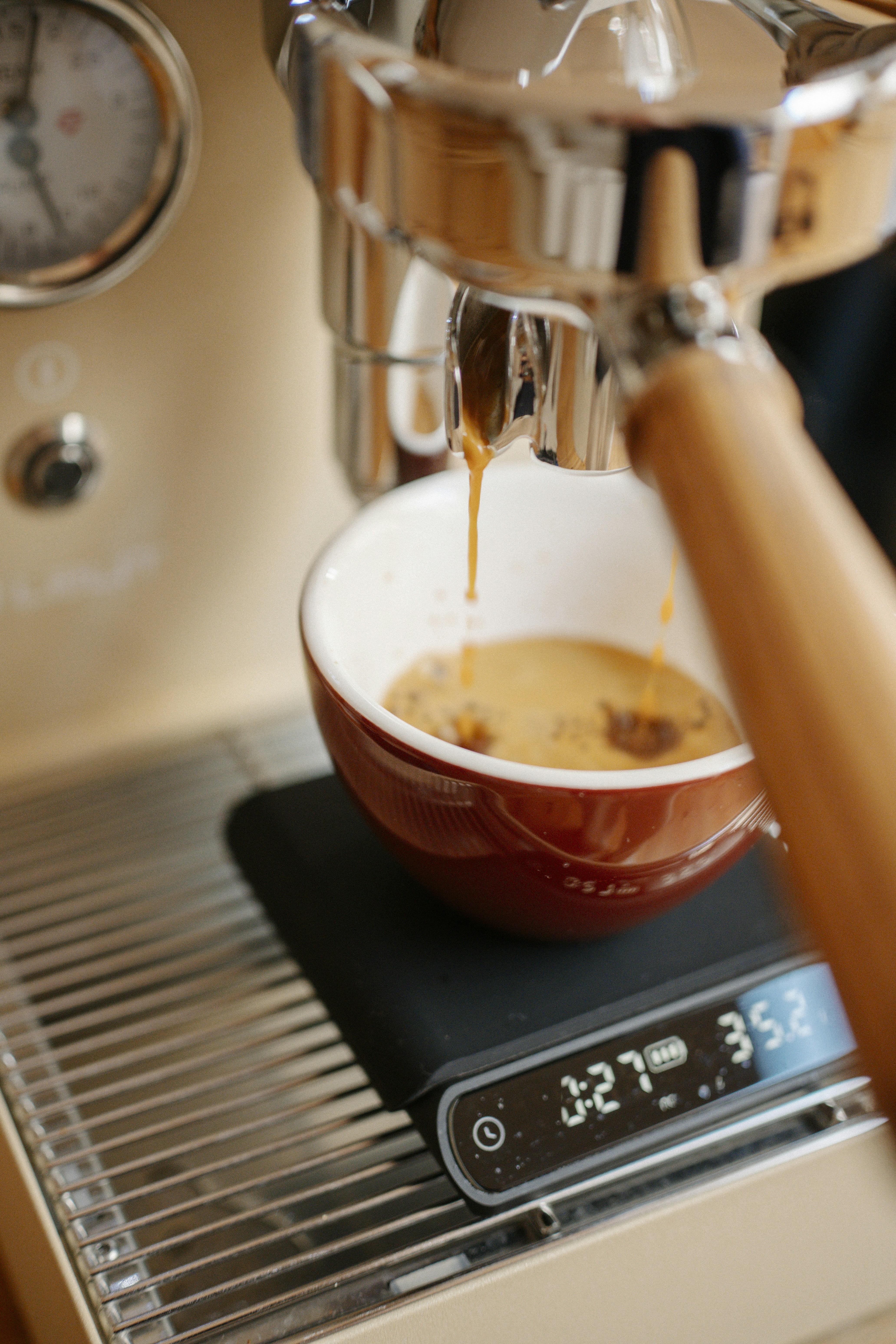 Creamy Espresso Cascade from a Studio Espresso Machine