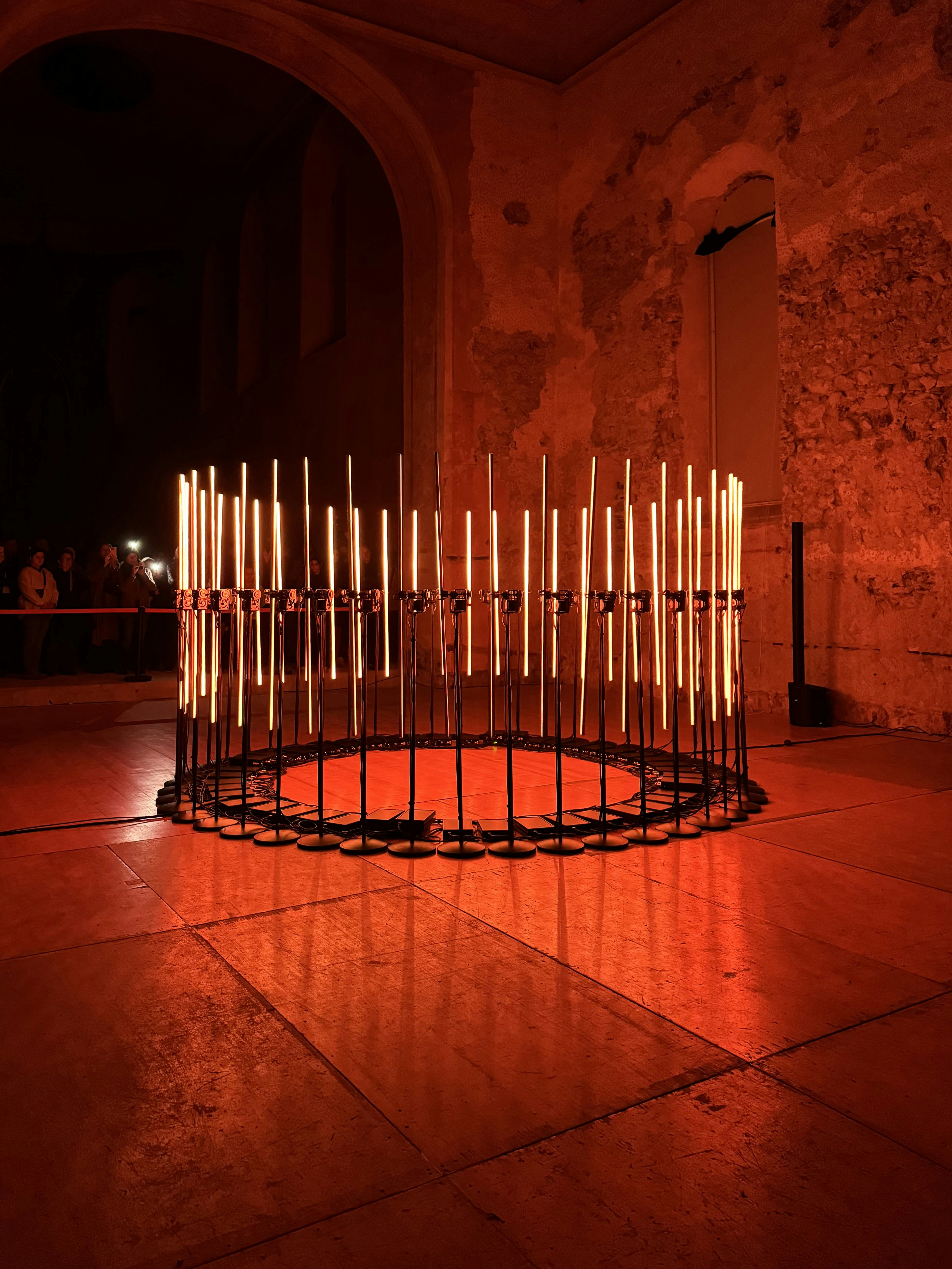 Circling Light: A Ring of Fire in a Dim Chamber