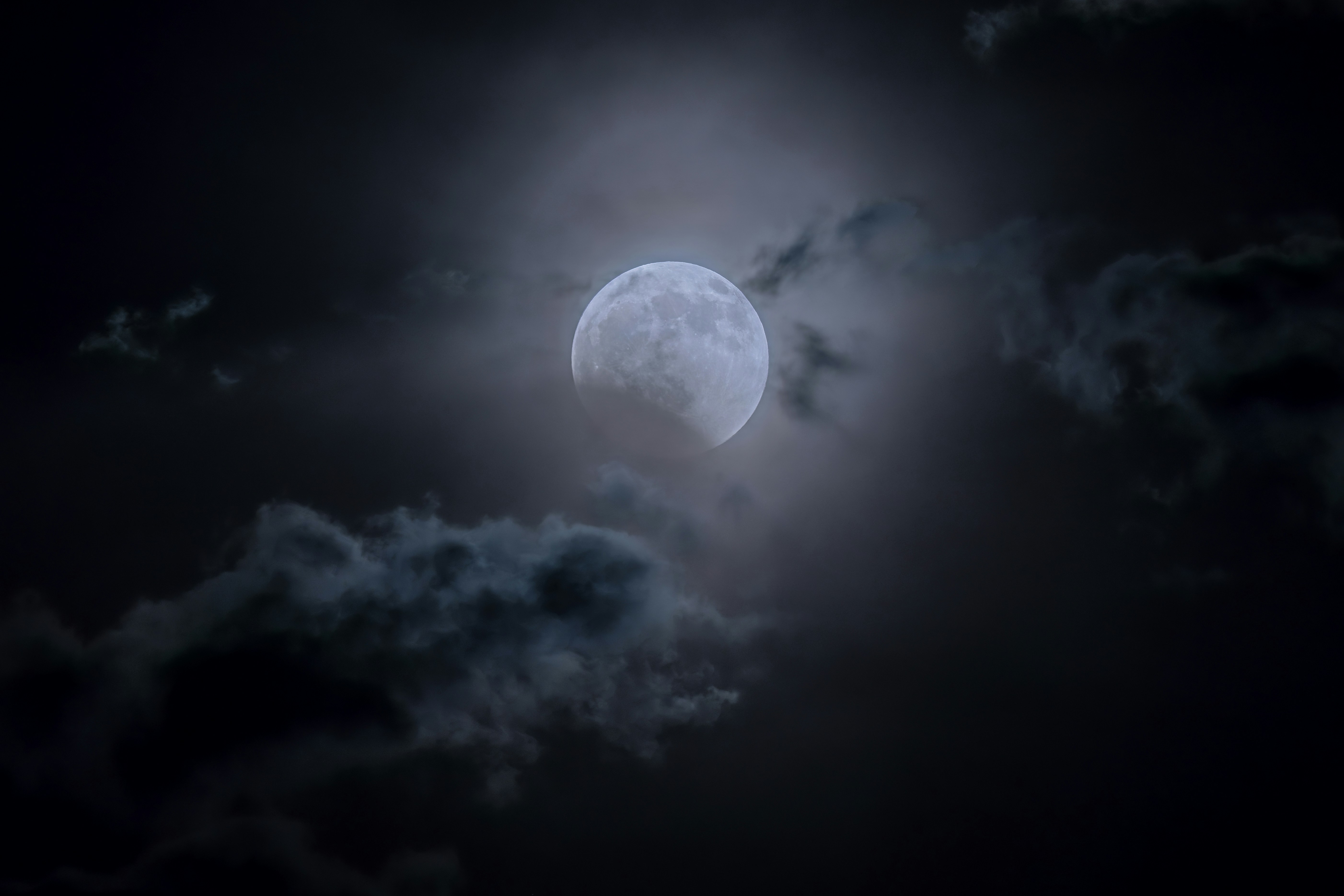 Moonlit Veil: A Silent Night Quietly Reveals Its Craters
