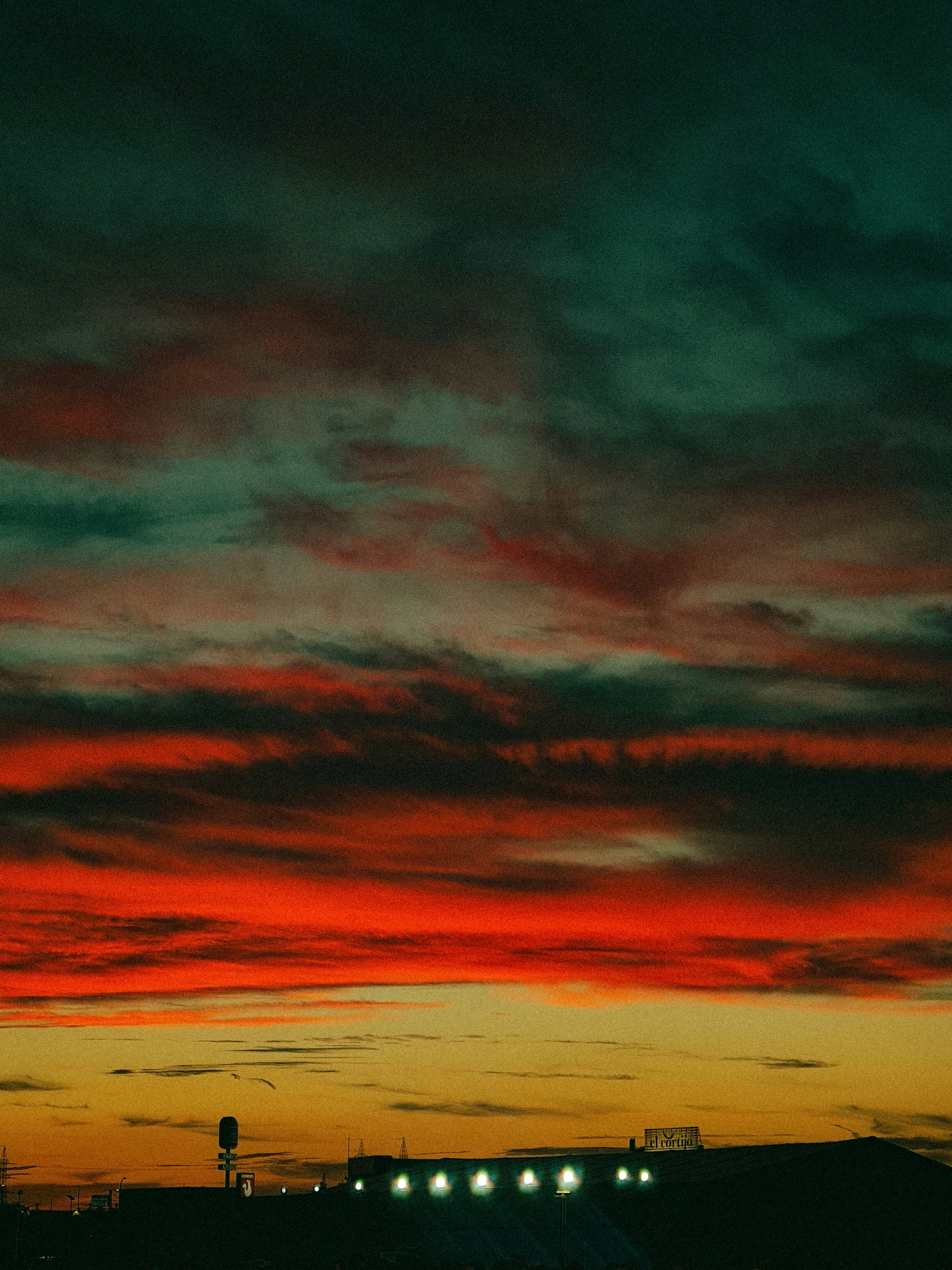 Horizon of Fire and Steel at Dusk