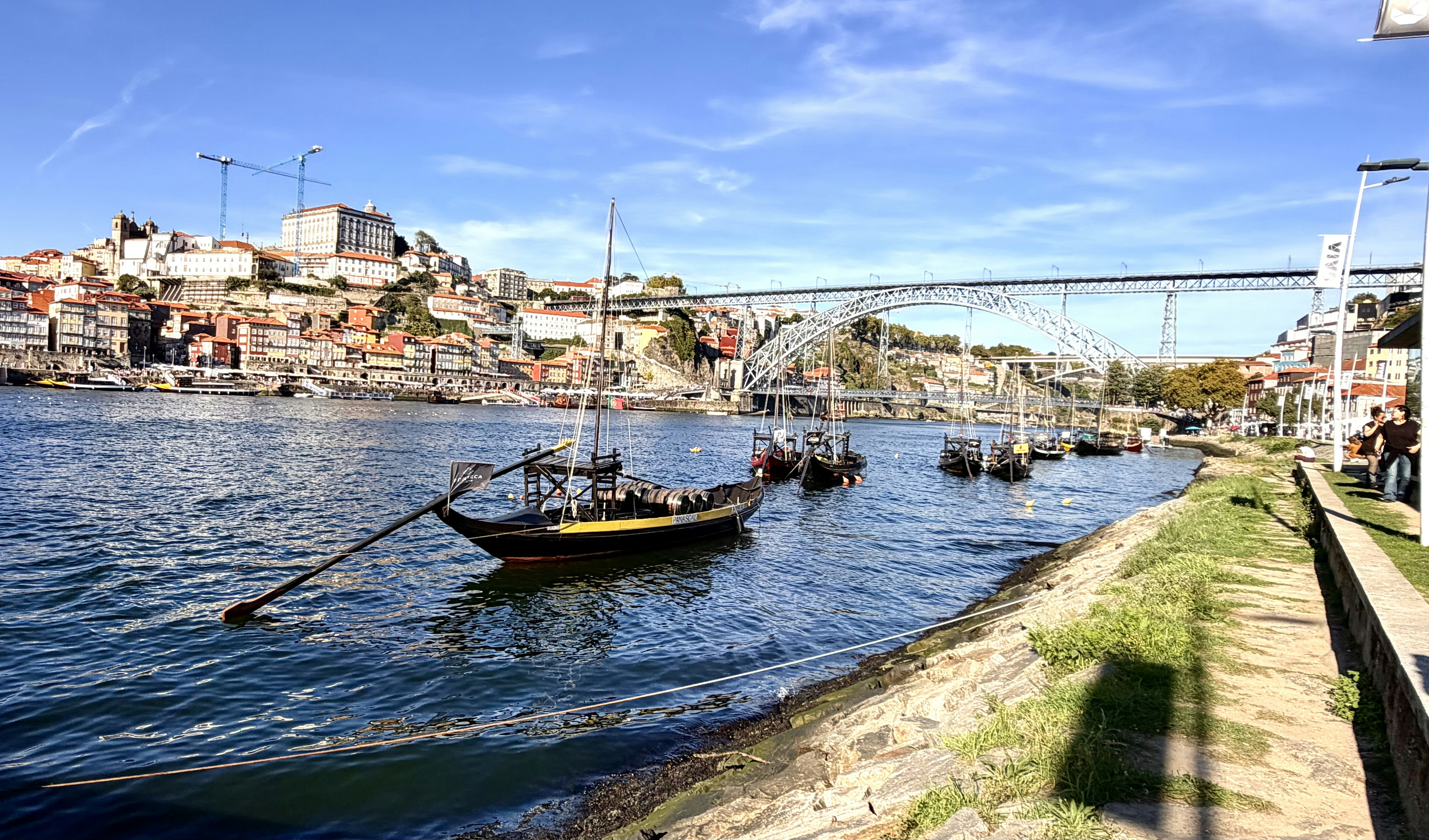 Harbor Vistas: Boats, Bridge, and Old Town on the Douro