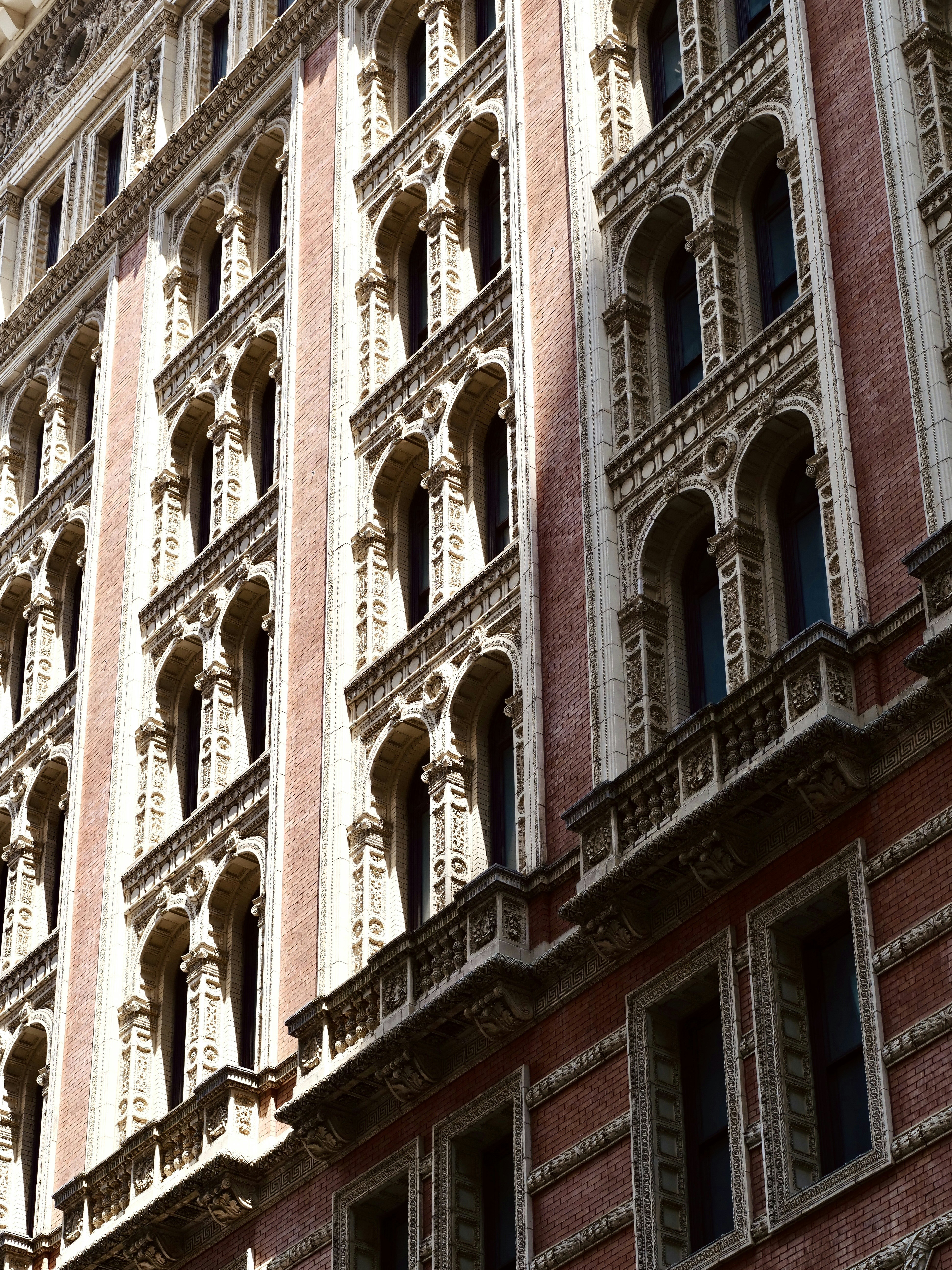 Ornate Facade in Angled Sunlight