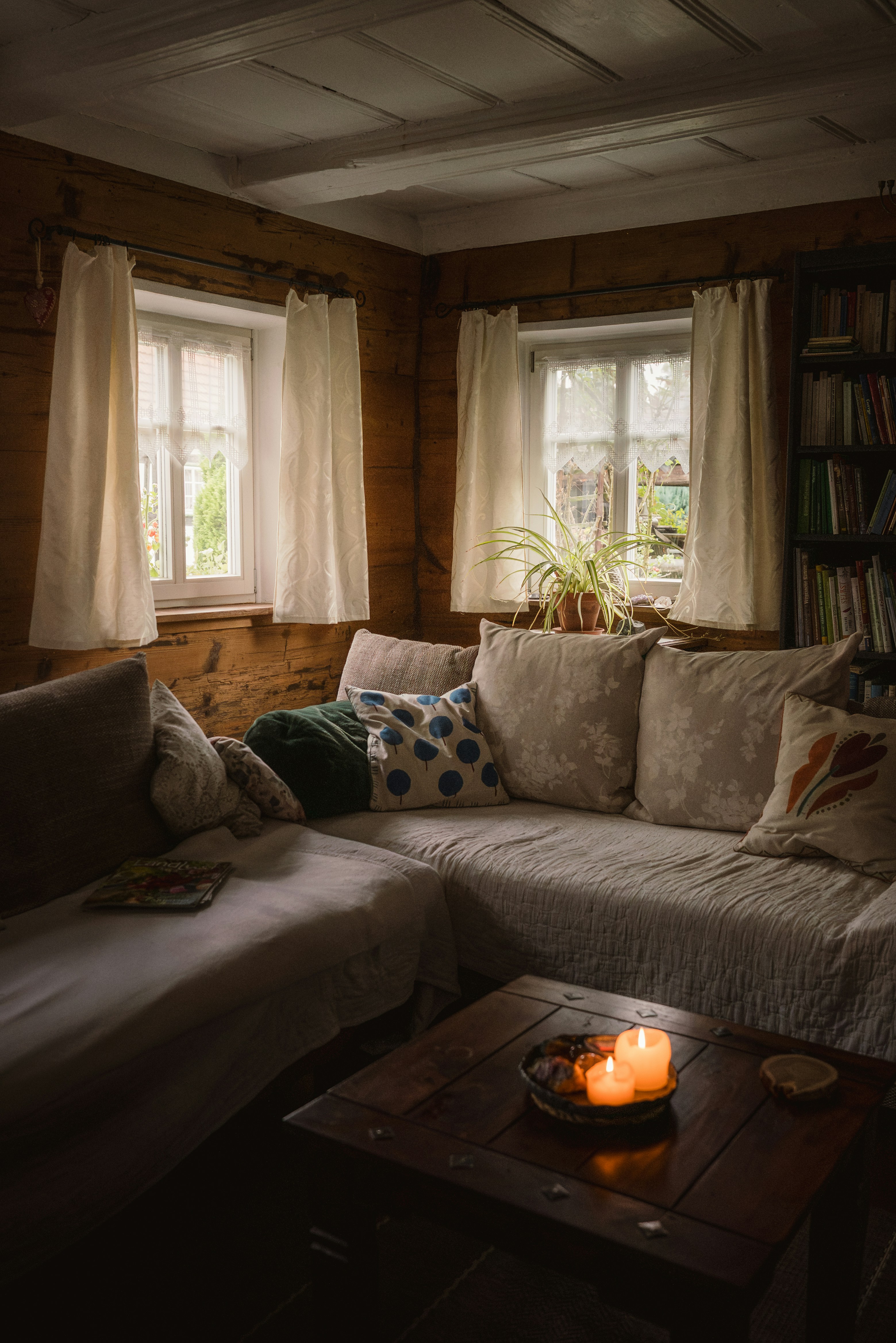 Cozy Corner: Soft Light, Quiet Library Lounge