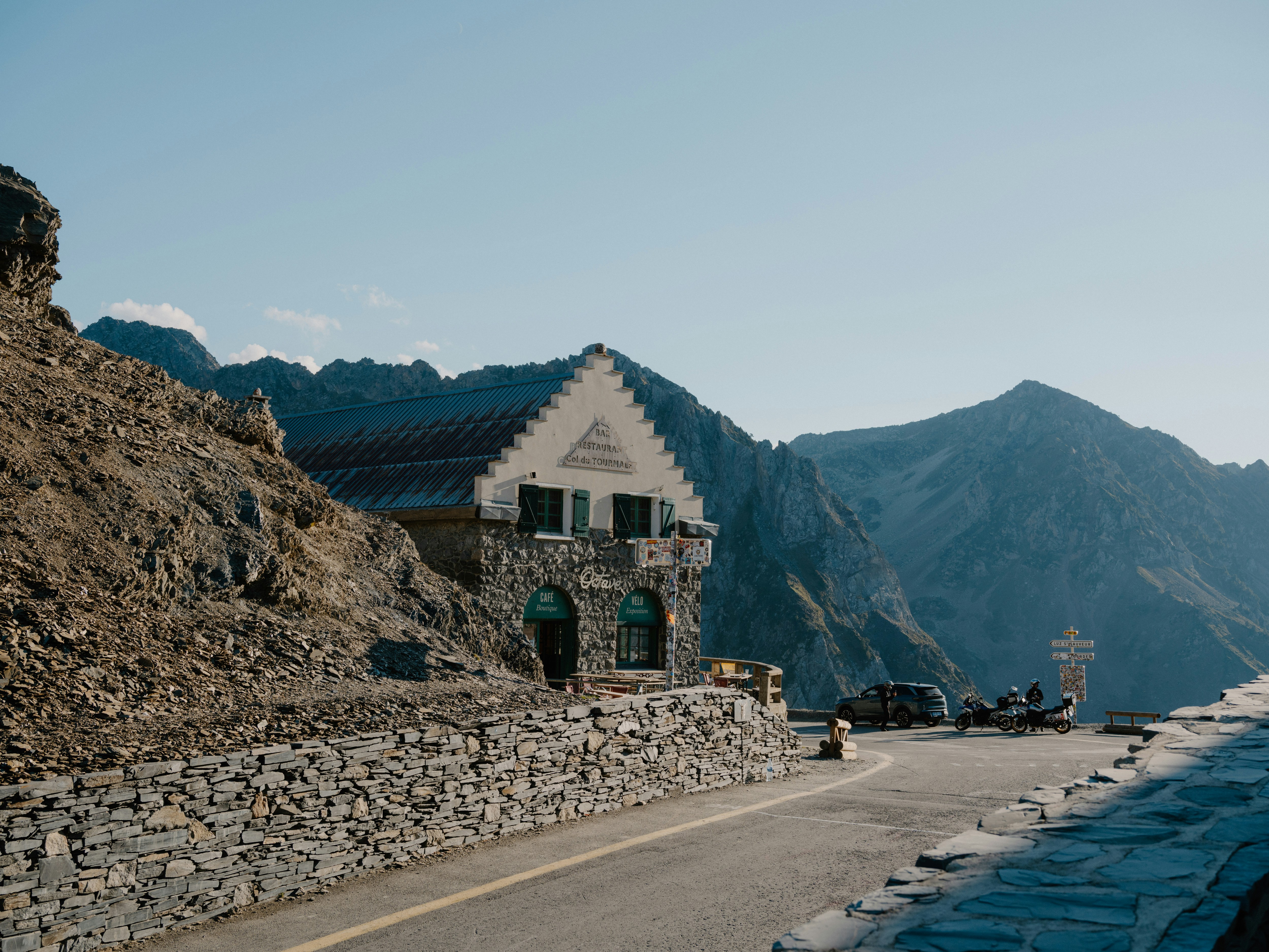 Alpine Passway: A Stone Chalet at the Edge of the Skyline
