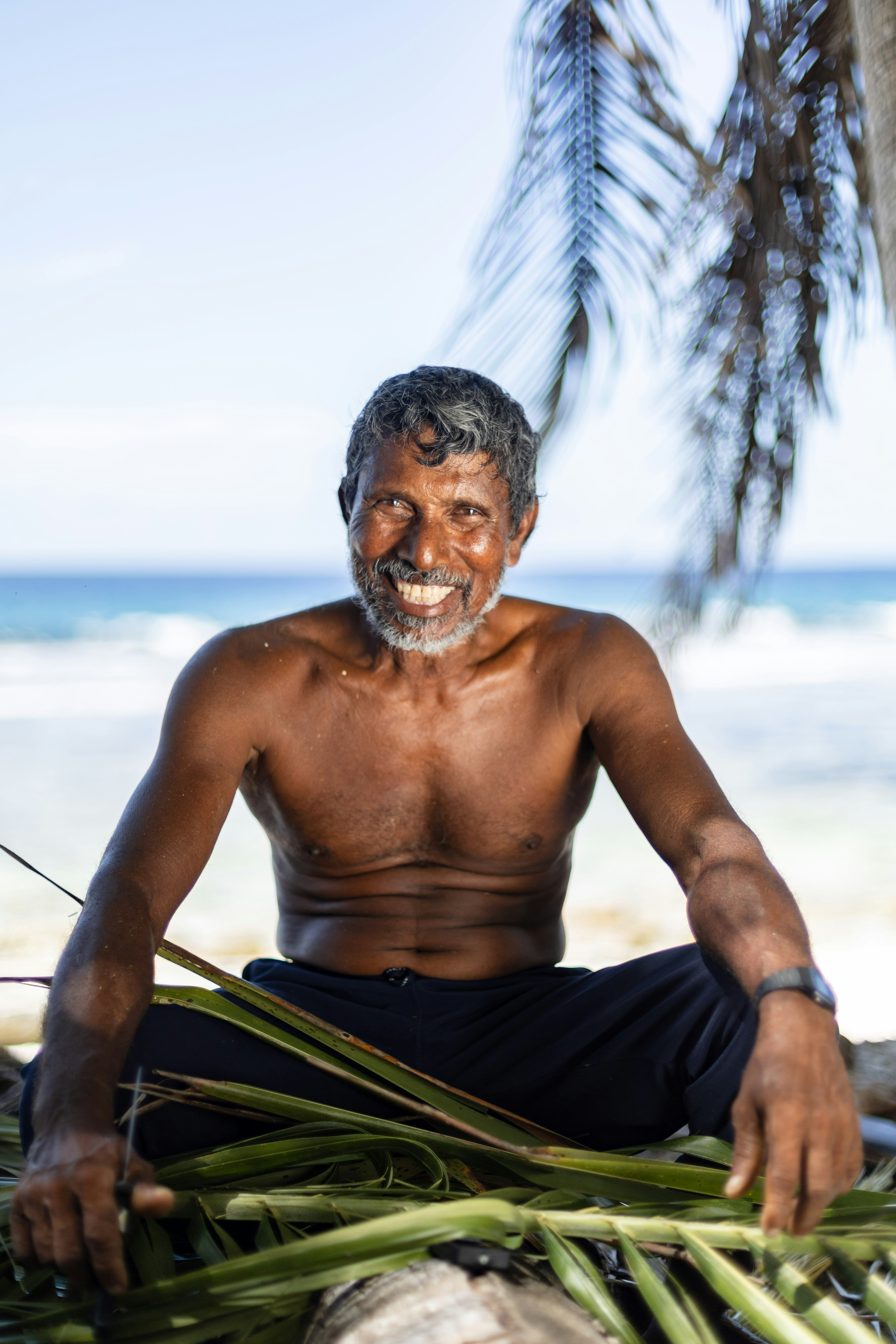 Sunlit Smiles by the Shore: A Weathered Guardian of the Sea