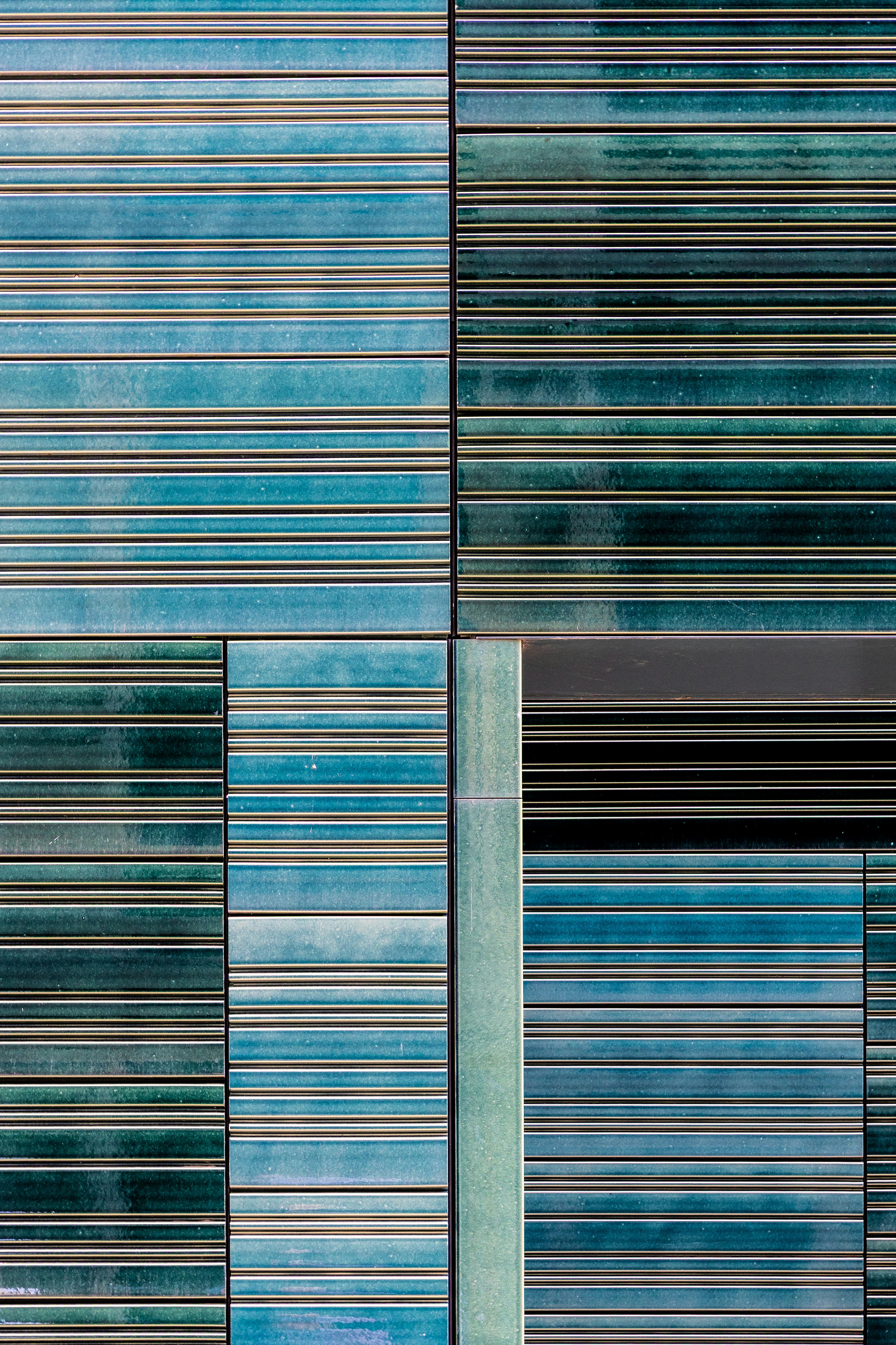Geometric Blues: A Mosaic of Stripes and Shadows