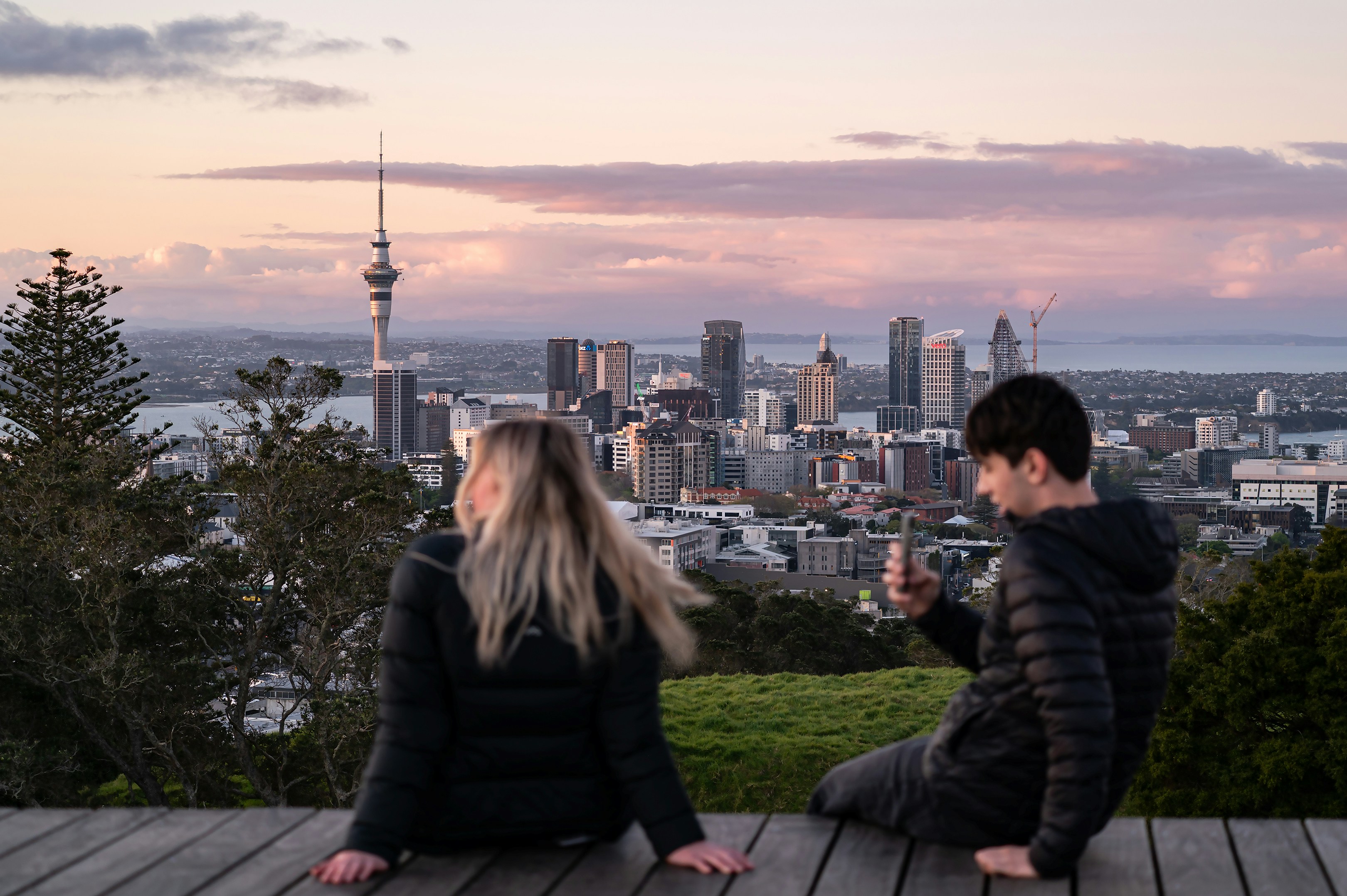 Sunset Over the City: A Quiet Moment on the Hill