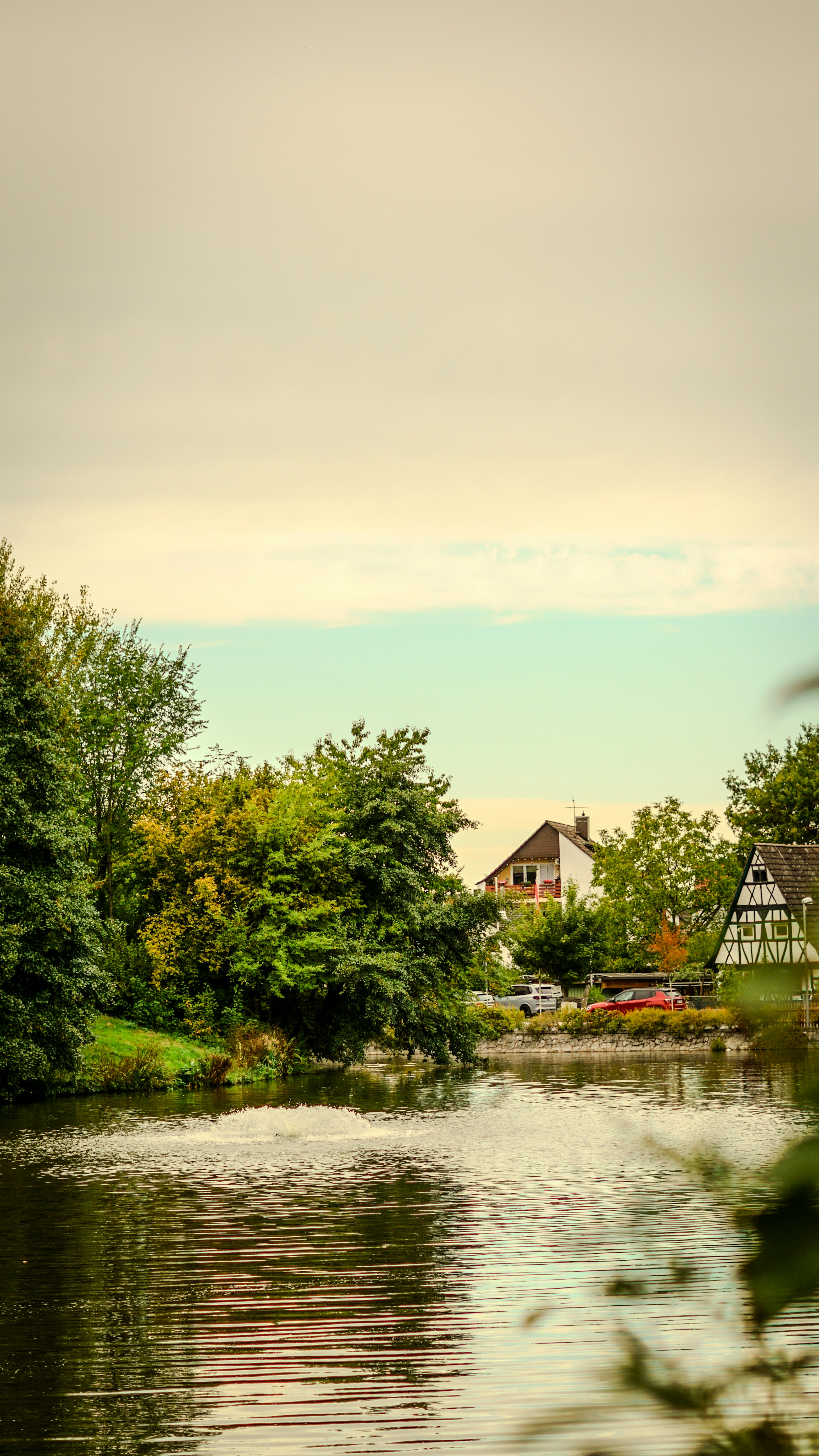 Quiet River Village at Dusk