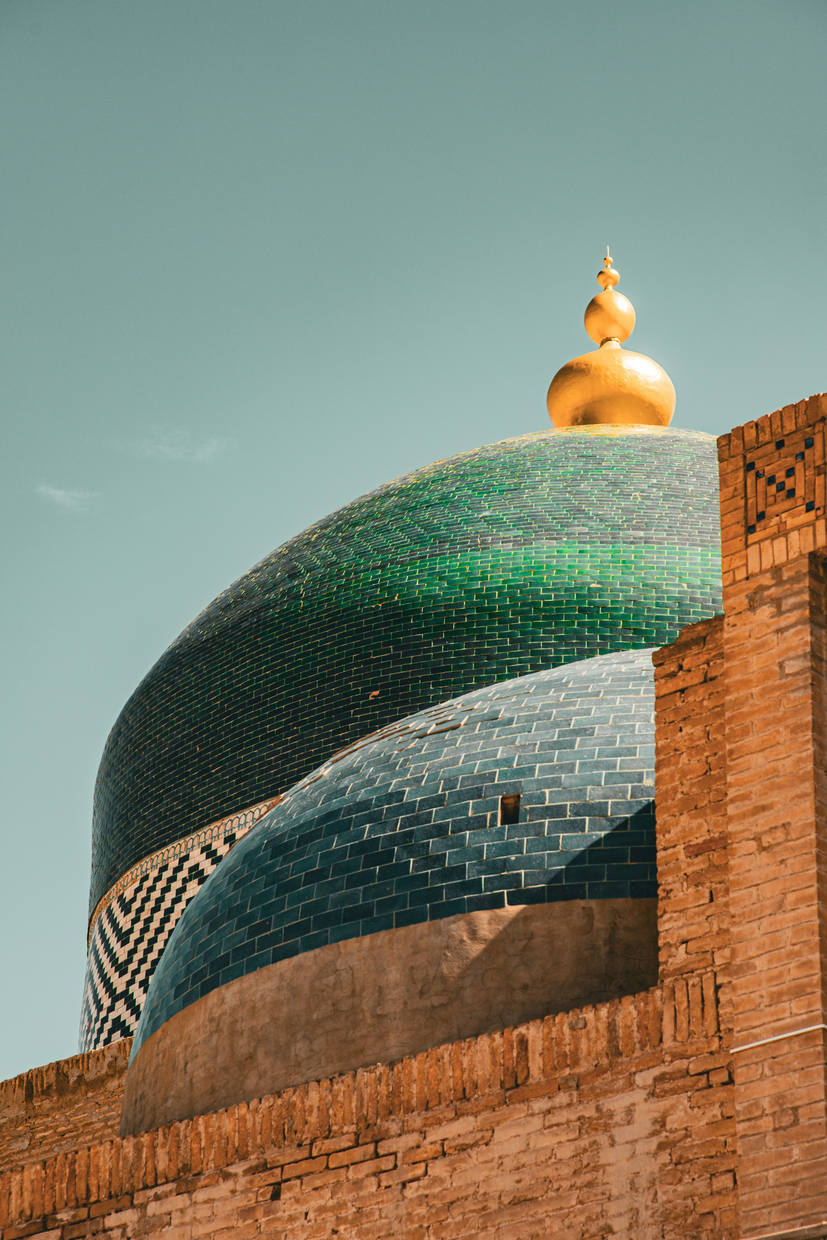 Emerald Dome Above Brick Embrace