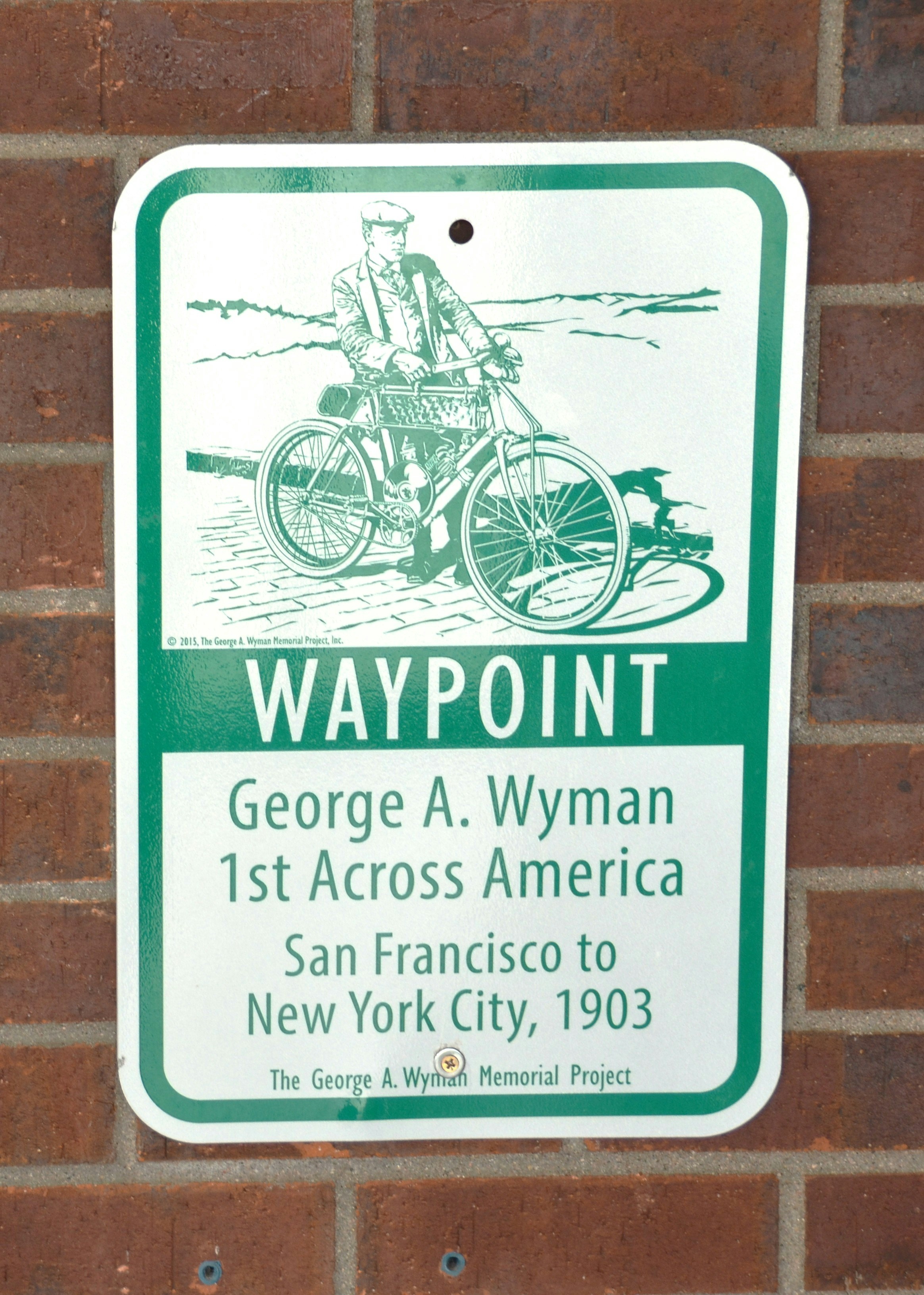 Waypoints of the West: A 1903 Bicycle Trek Sign