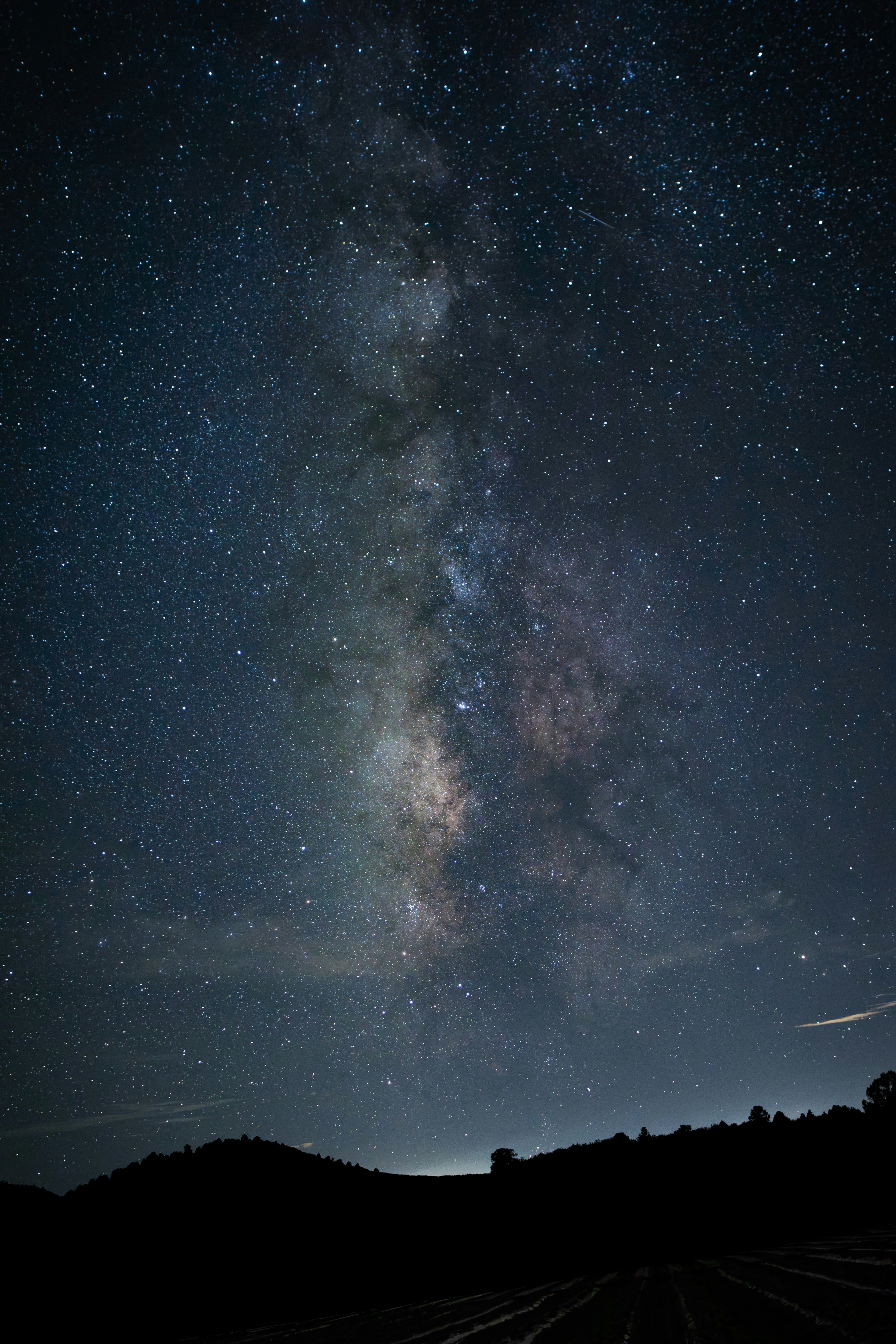 Milky Way Core Rising over a Quiet Night Horizon