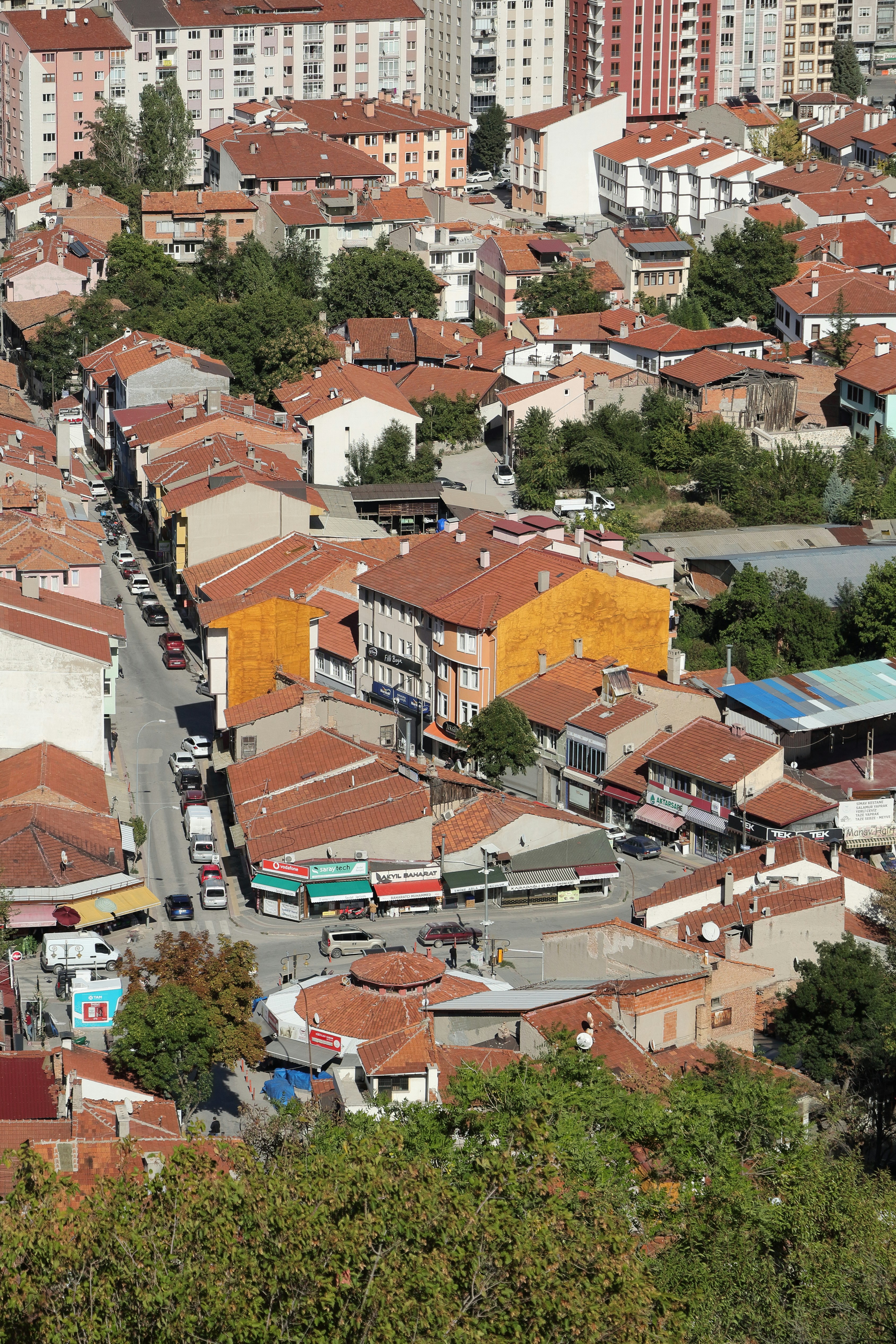 Rooftop Labyrinth: A Patchwork of Tiles and Streets