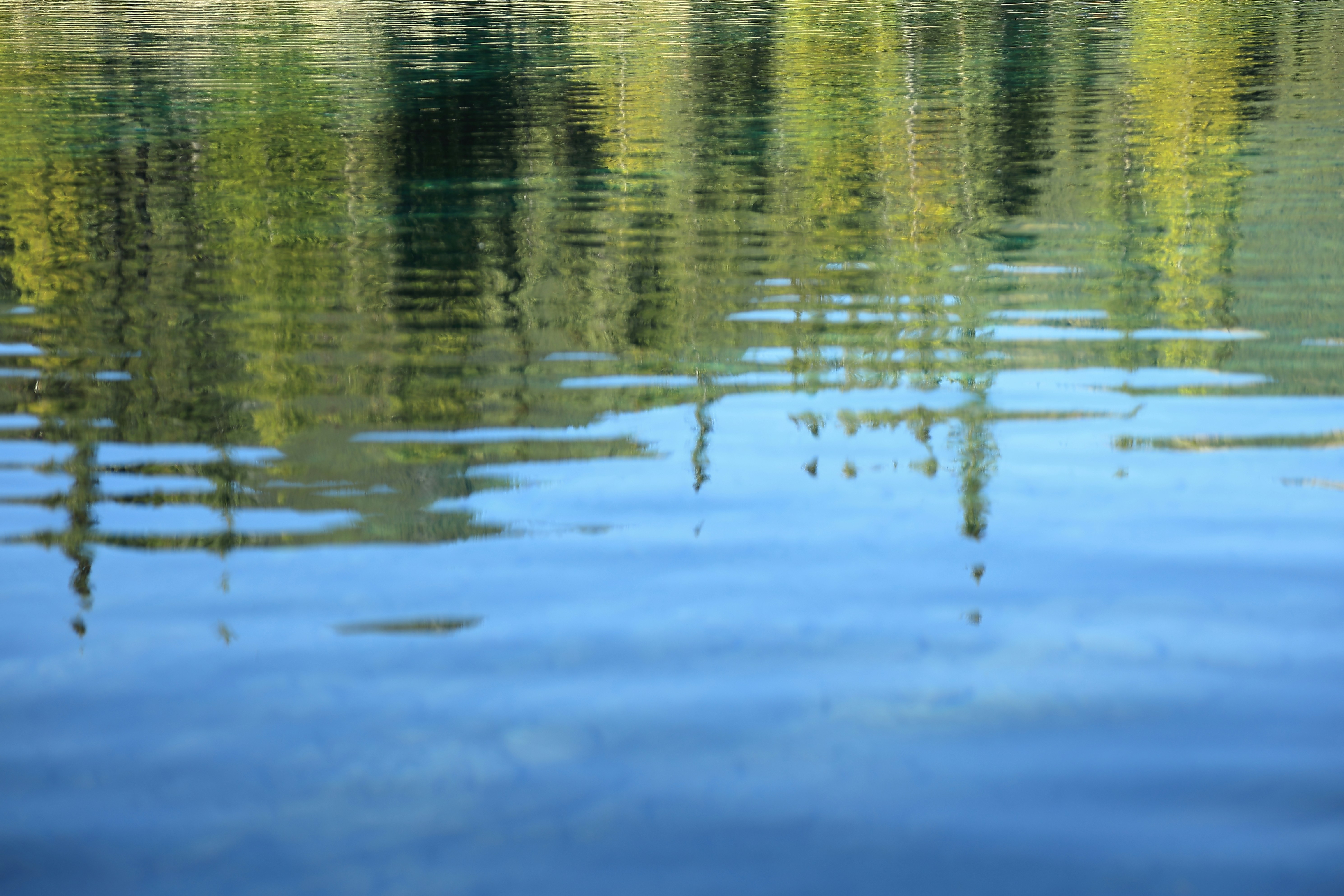 Reflected Riverline: Quiet Green to Blue Transition