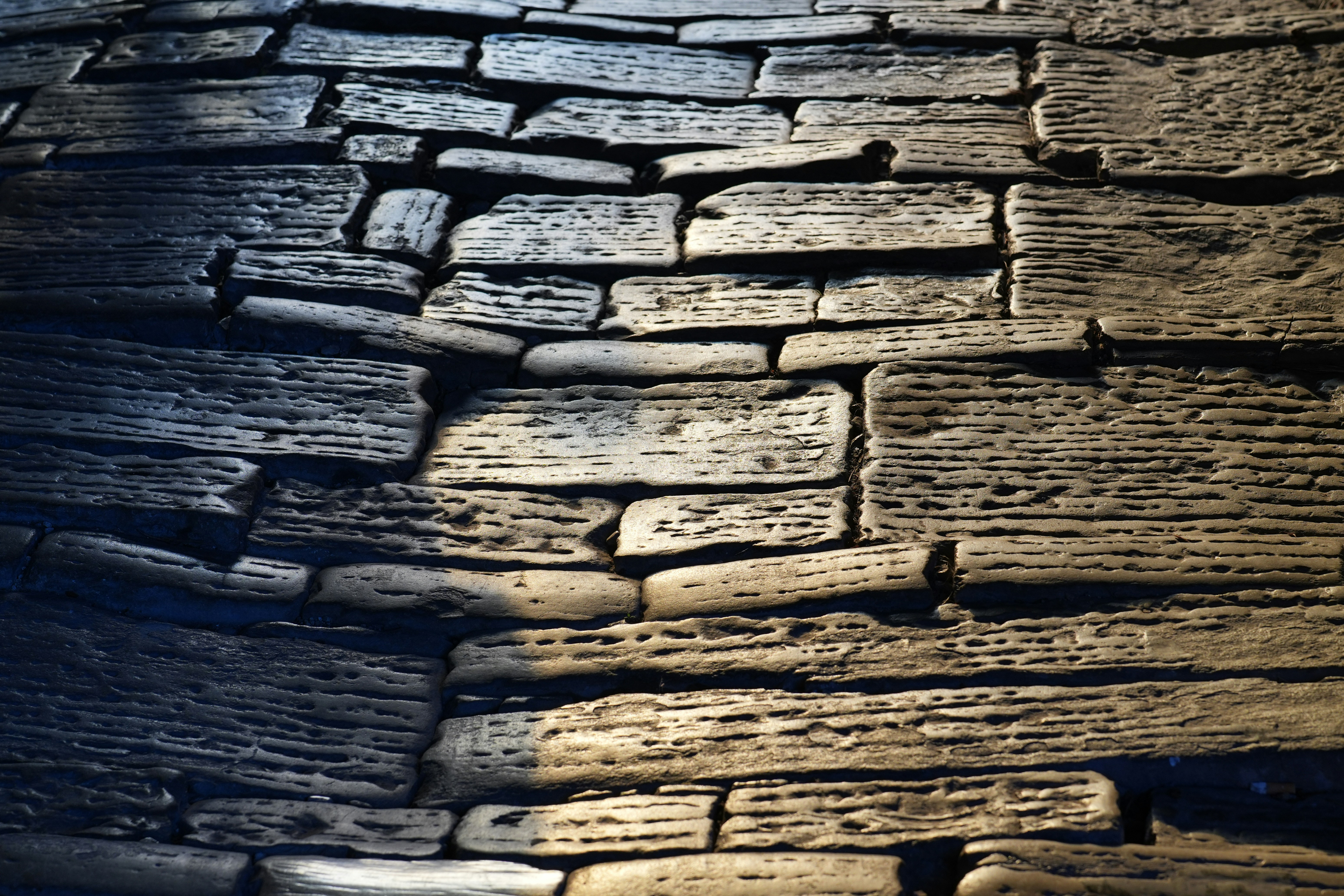 Moonlit Cobblestones: A Quiet Night on Weathered Stone