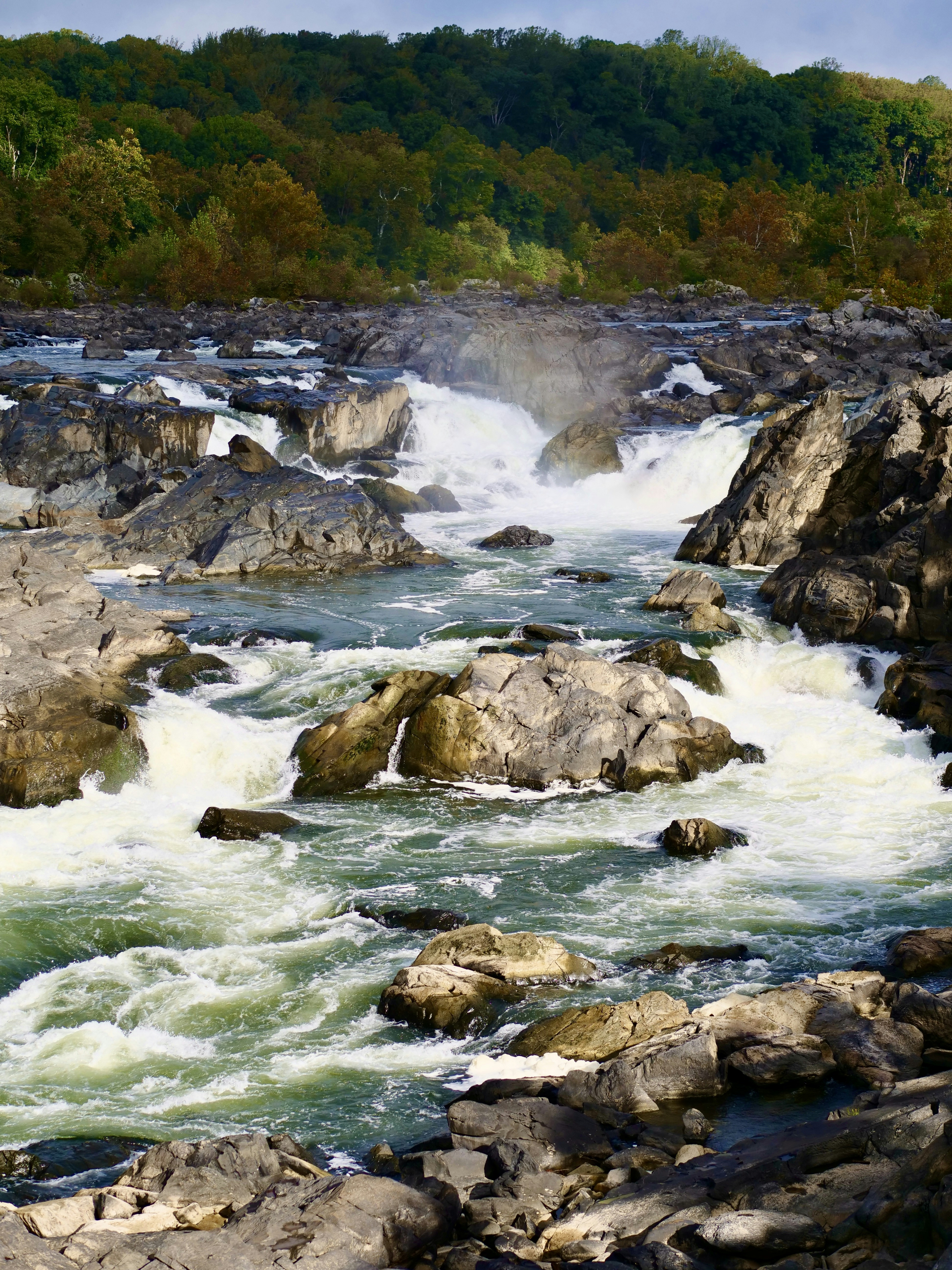 Rushing Cascade Through Nordic Boulders