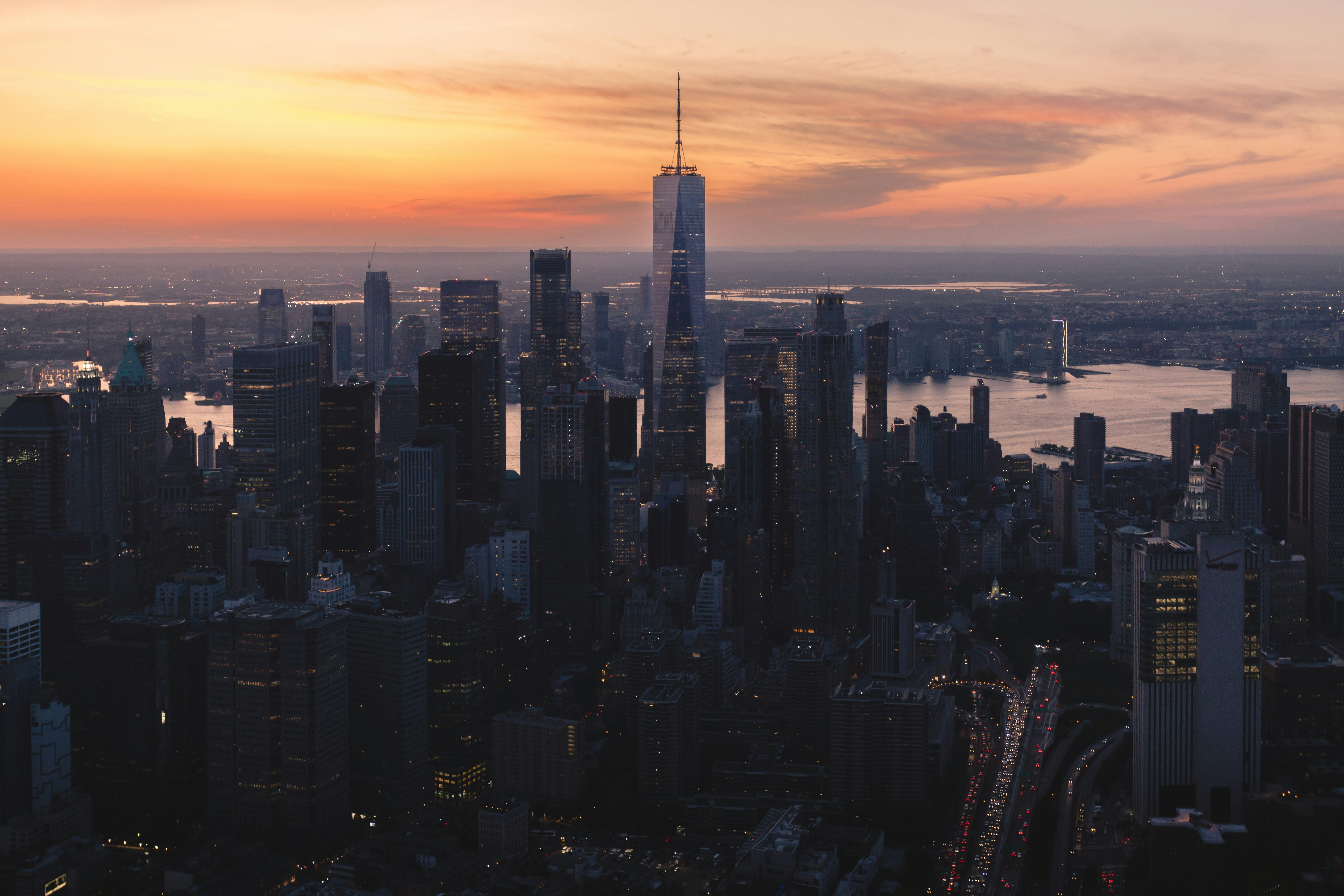 Sunrise Over the Skyline: A Quiet Dawn Over Manhattan