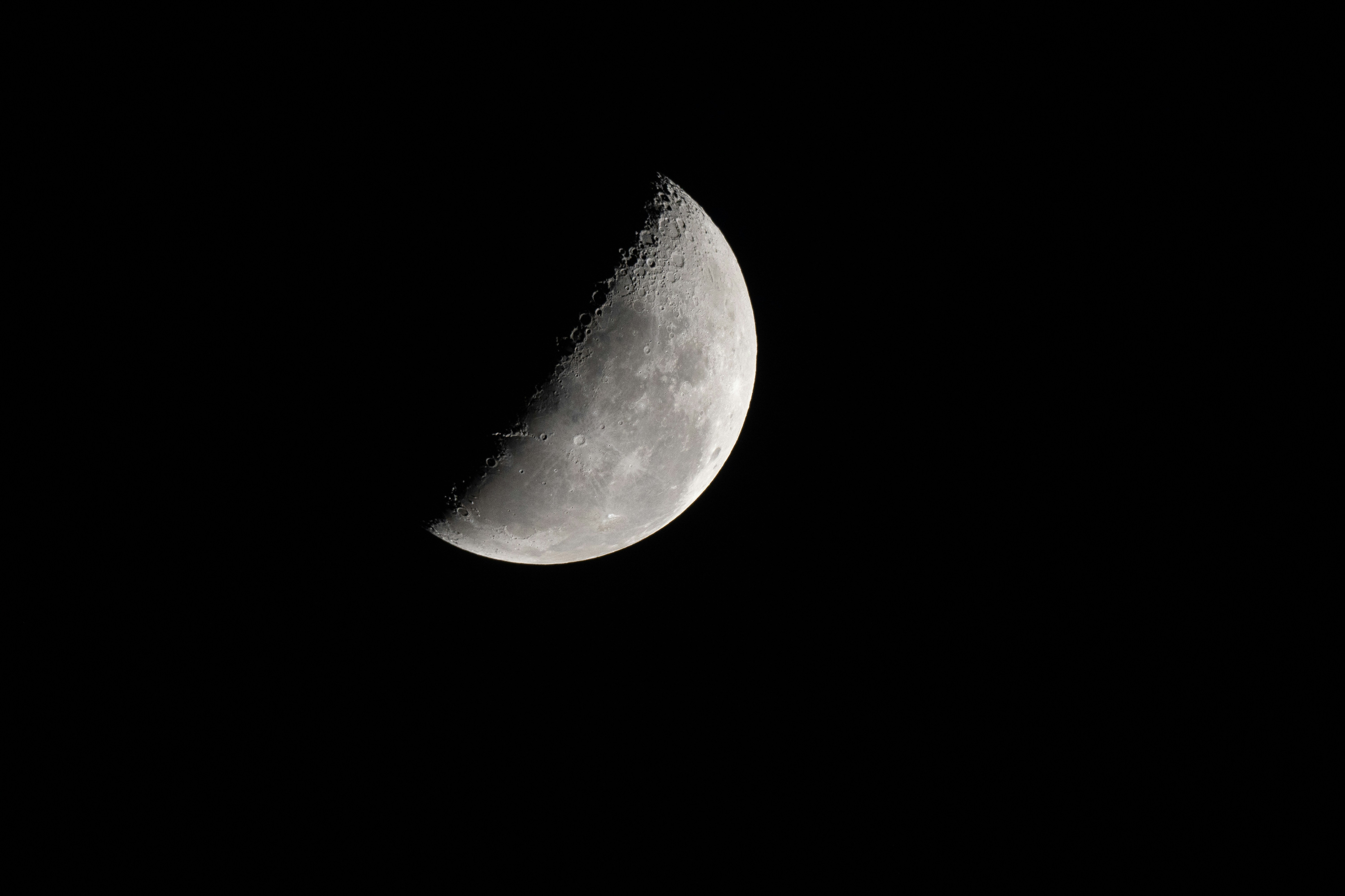 Crescent Moon in Silent Black