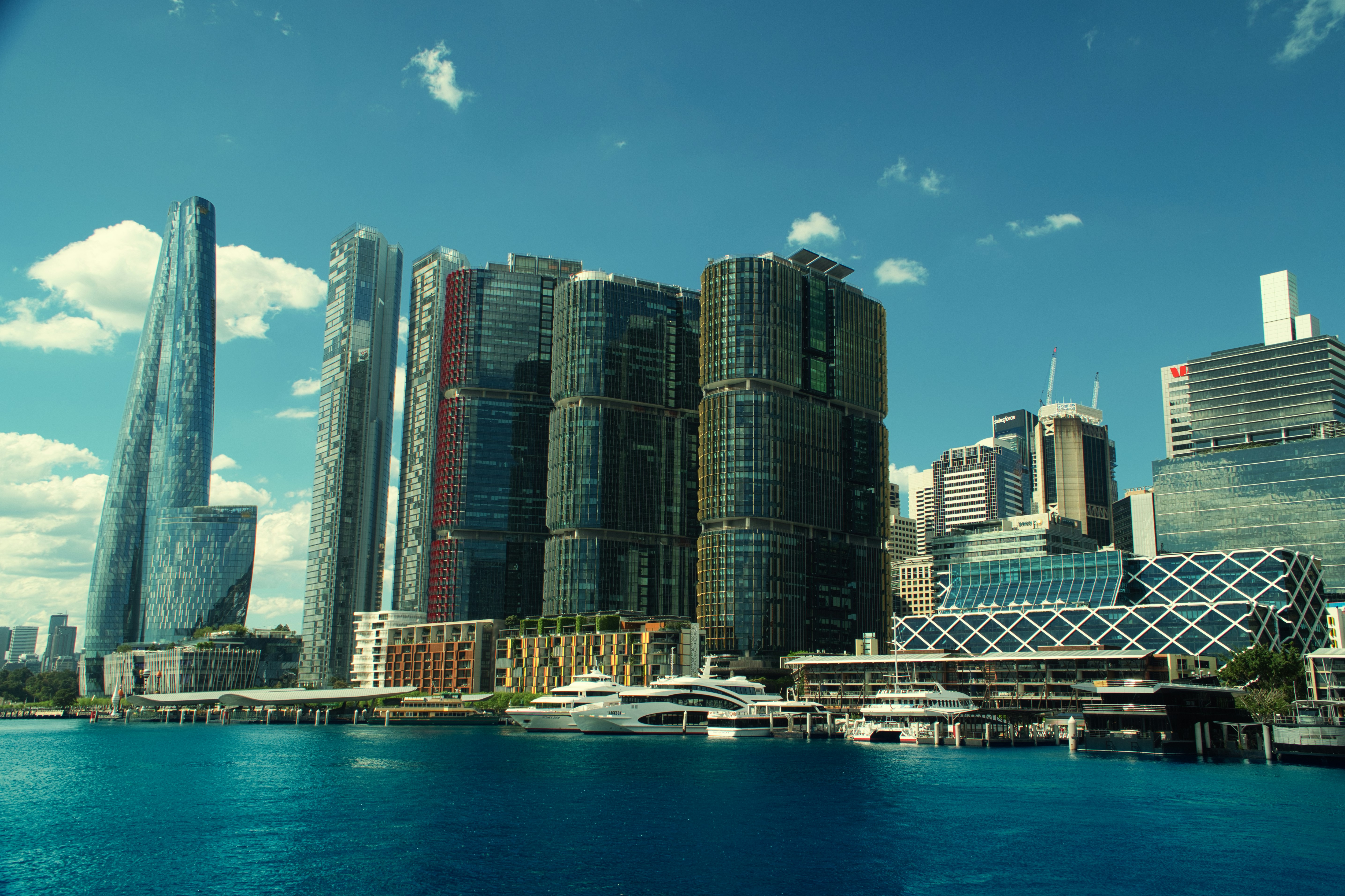  Marina Skyline: Glass Towers Rise Over Calm Harbour