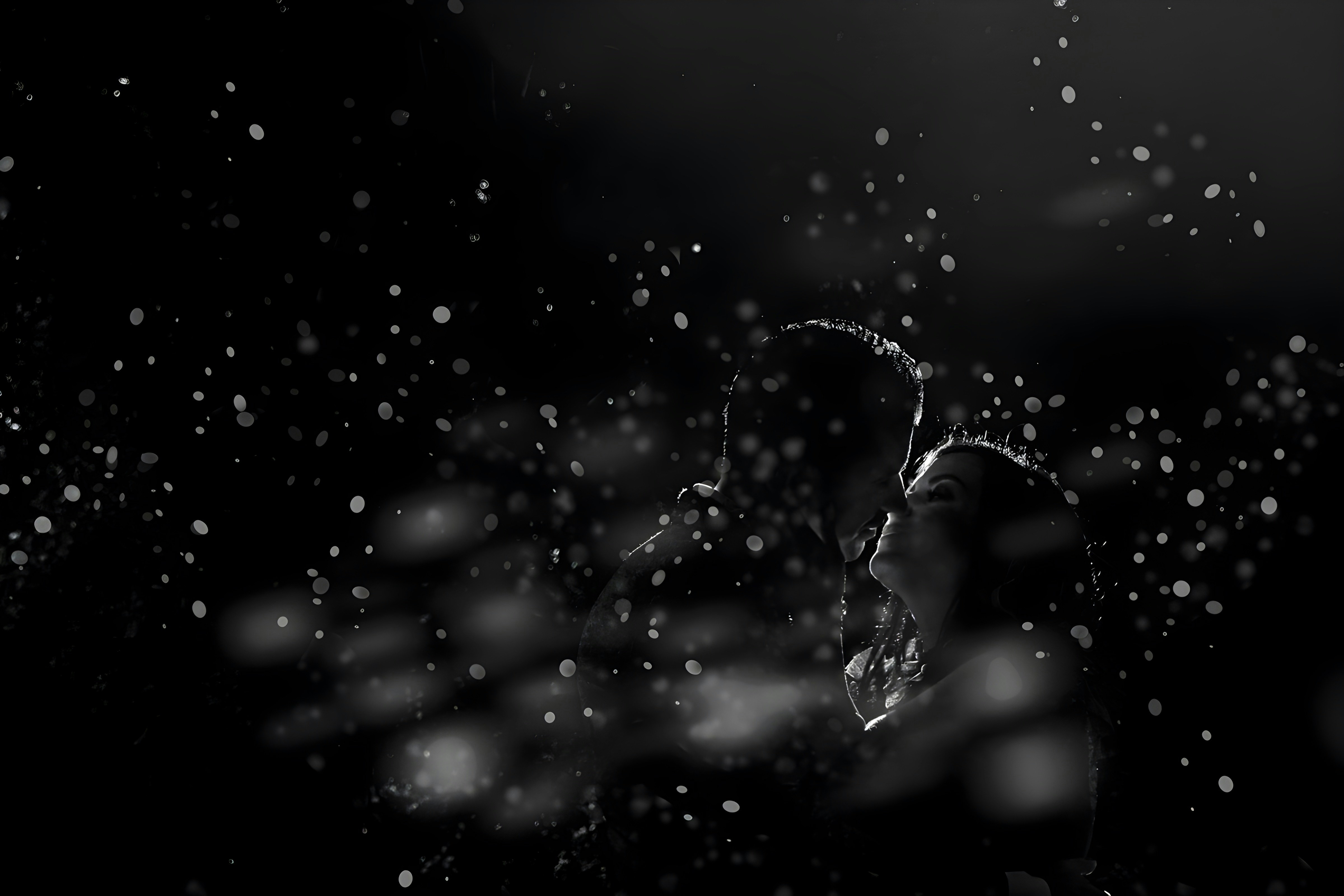 Whispers in the Snow: A Quiet Silhouette Amid Falling Light
