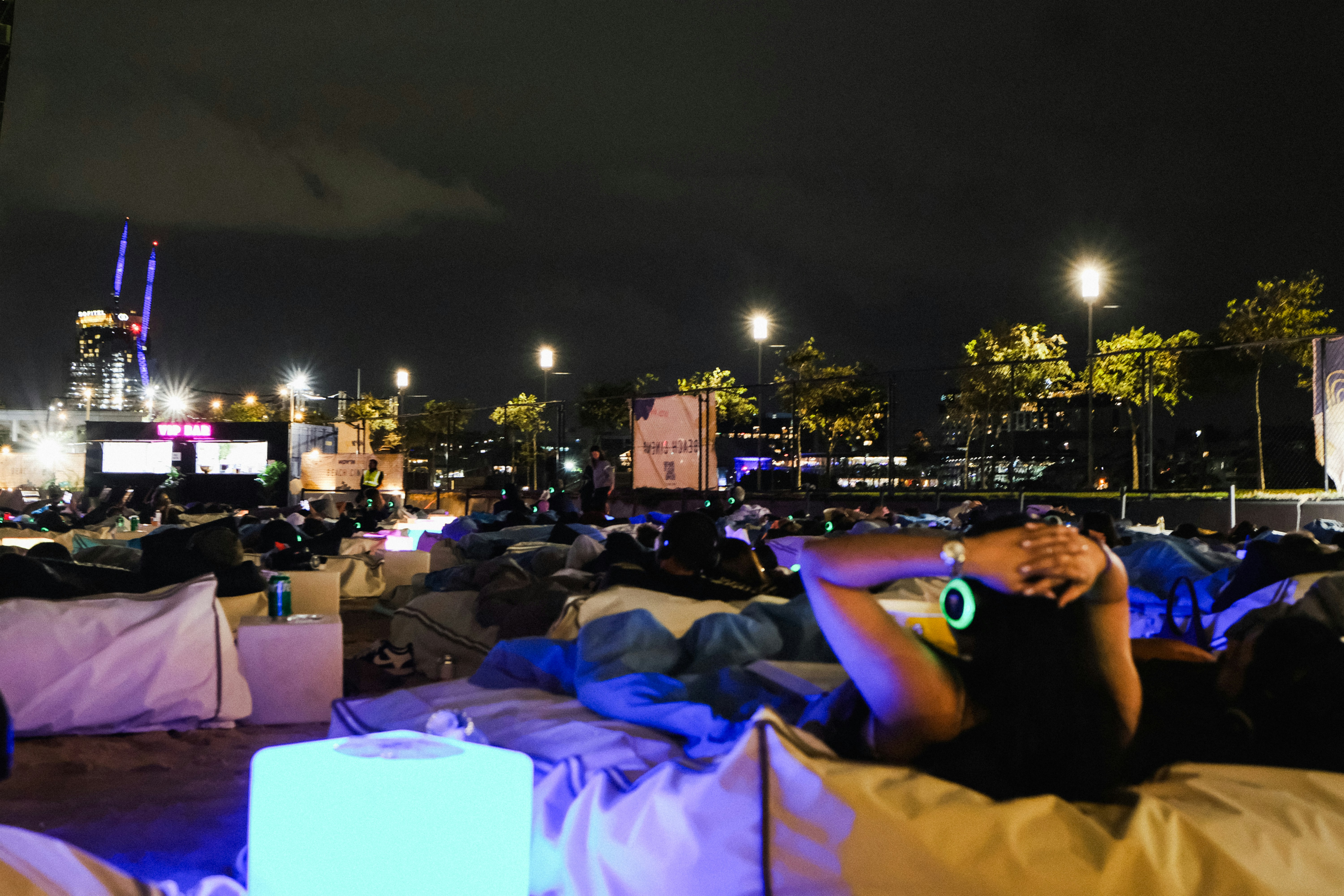 Crooked Night Chorus: A Crowd of Cushions and Neon at the Park