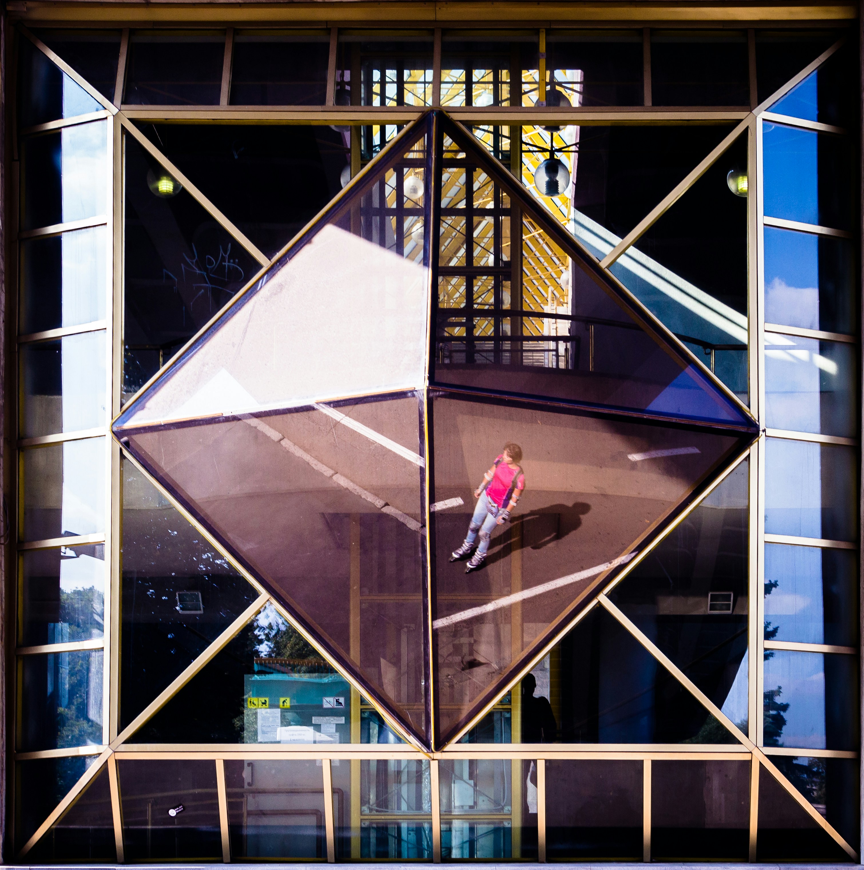 Diamond Window: A Child on a Glass Facet