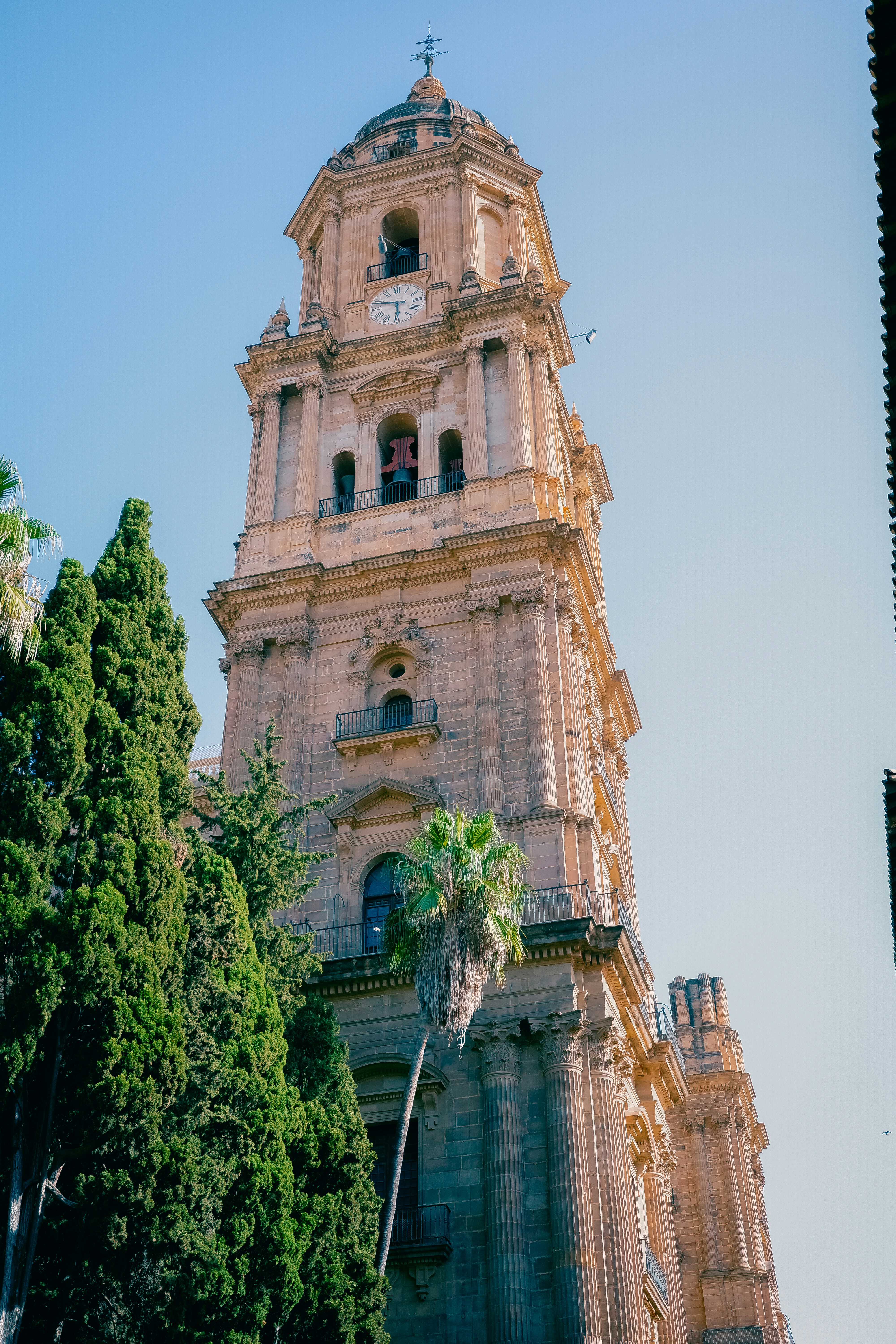 Ceremonial Bell Tower Reaching Toward a Clear Sky