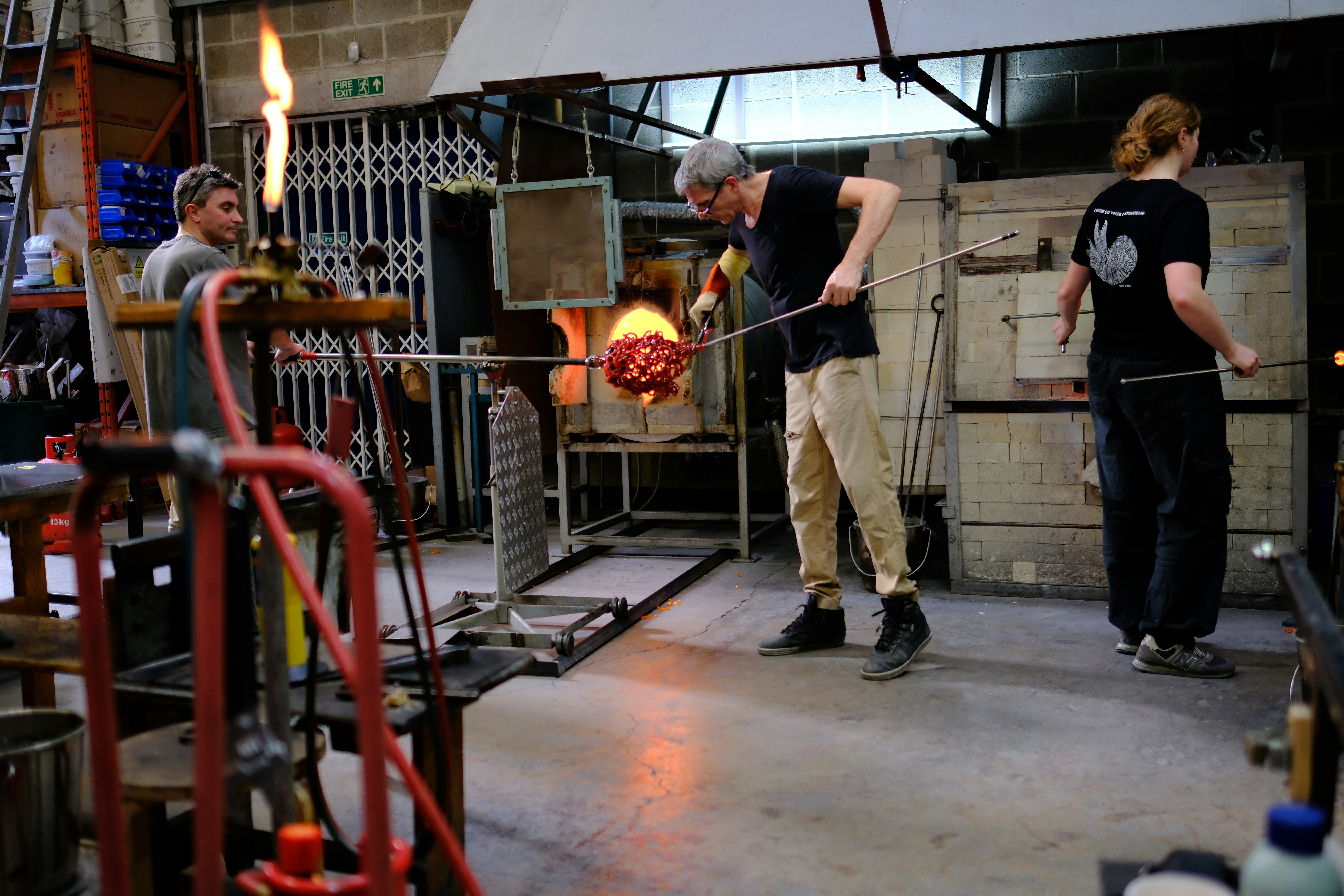 Molten Glass Vigil: A Glassblower’s Craft in Action