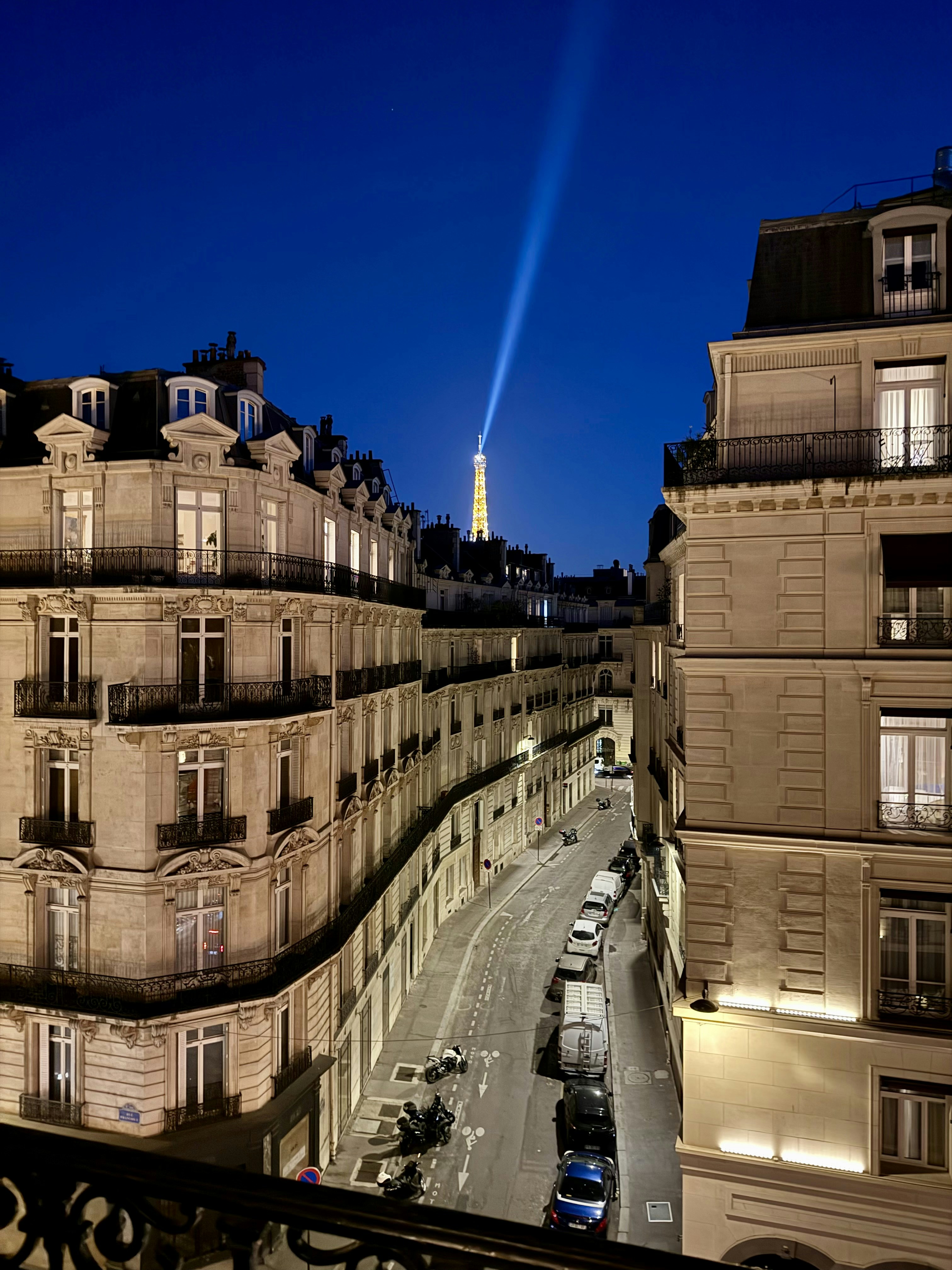 City Beacon: Beam from a Parisian Night