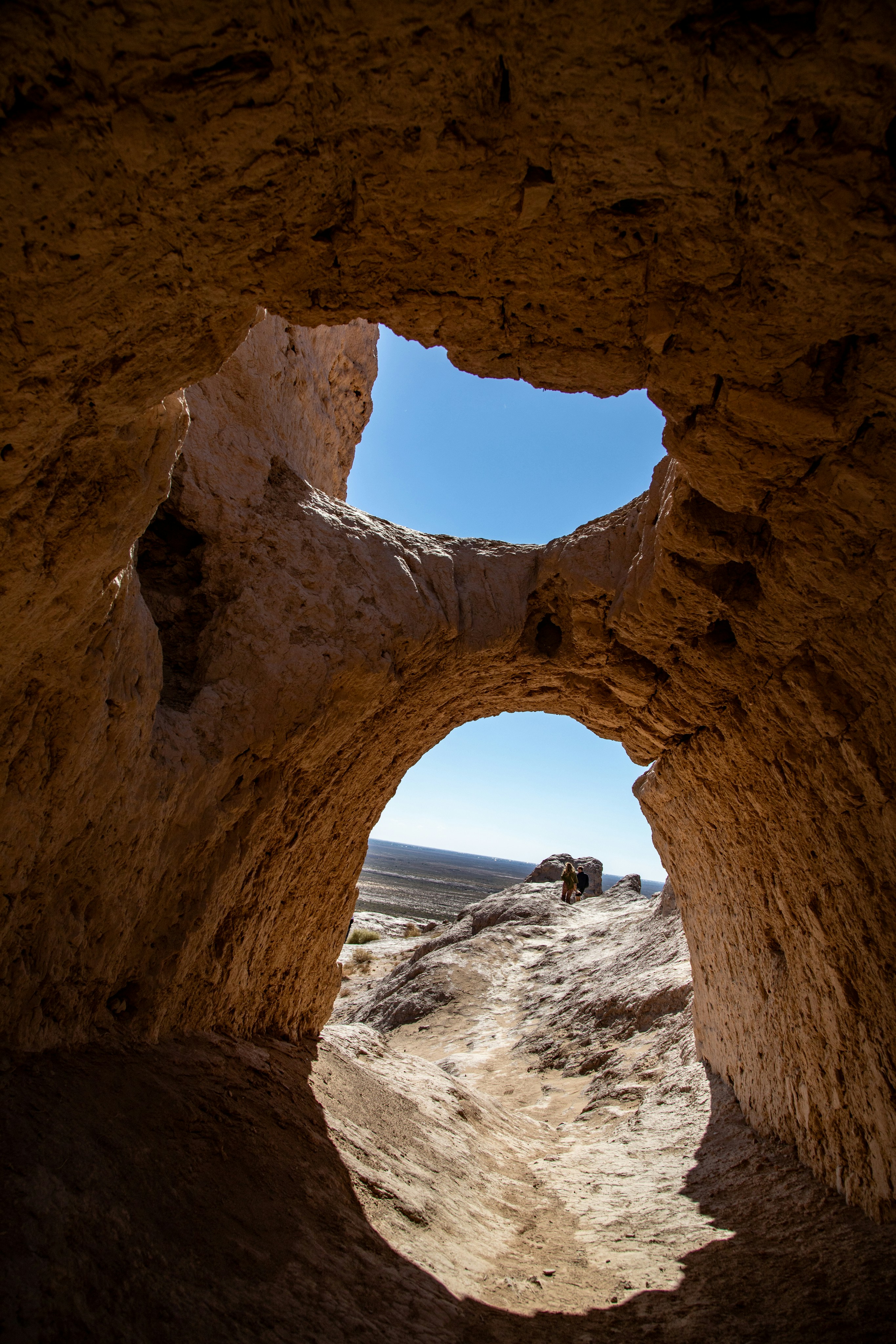Sky Through a Desert Arch: Framed Wedge to the Horizon