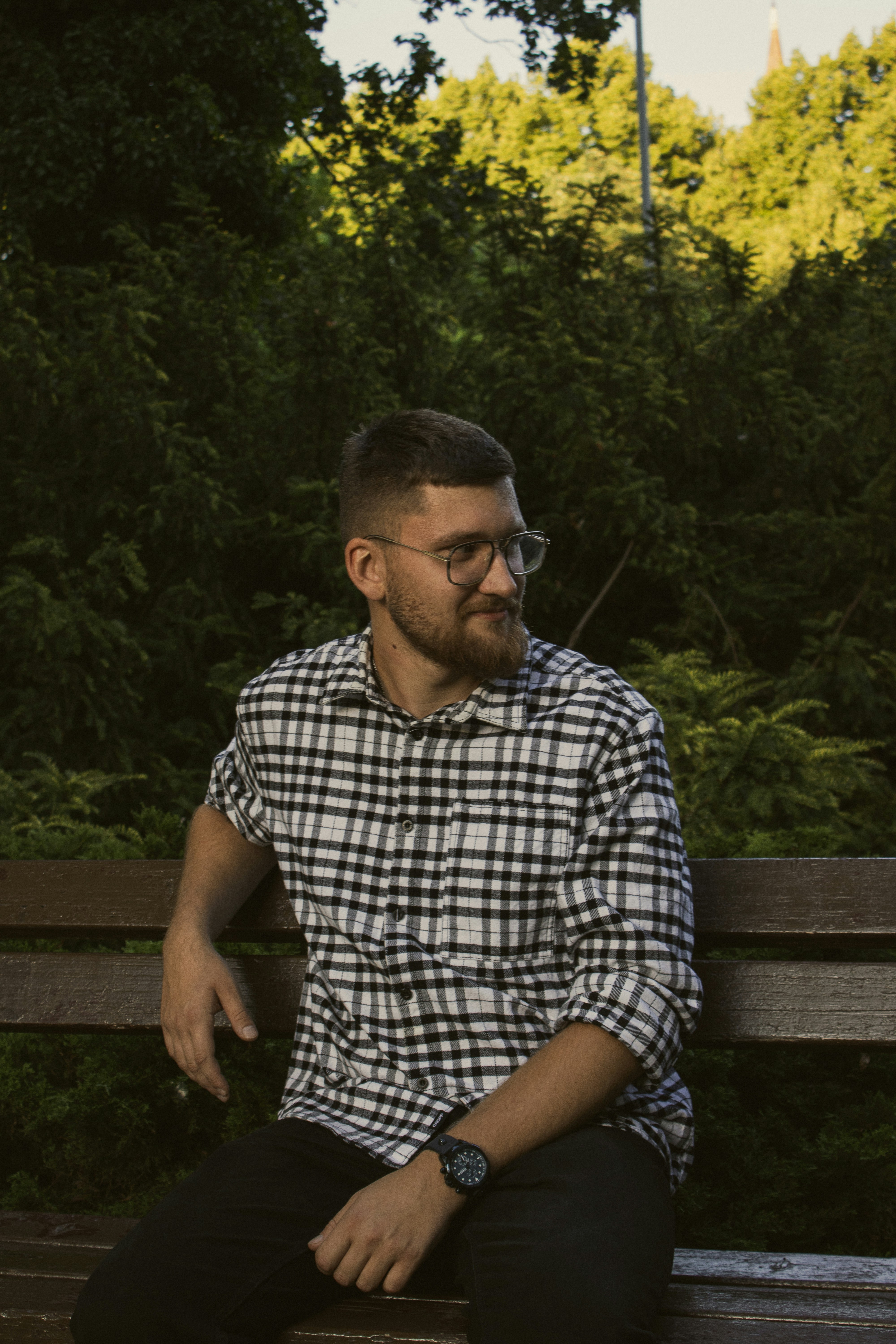 Quiet Confidence on a Park Bench
