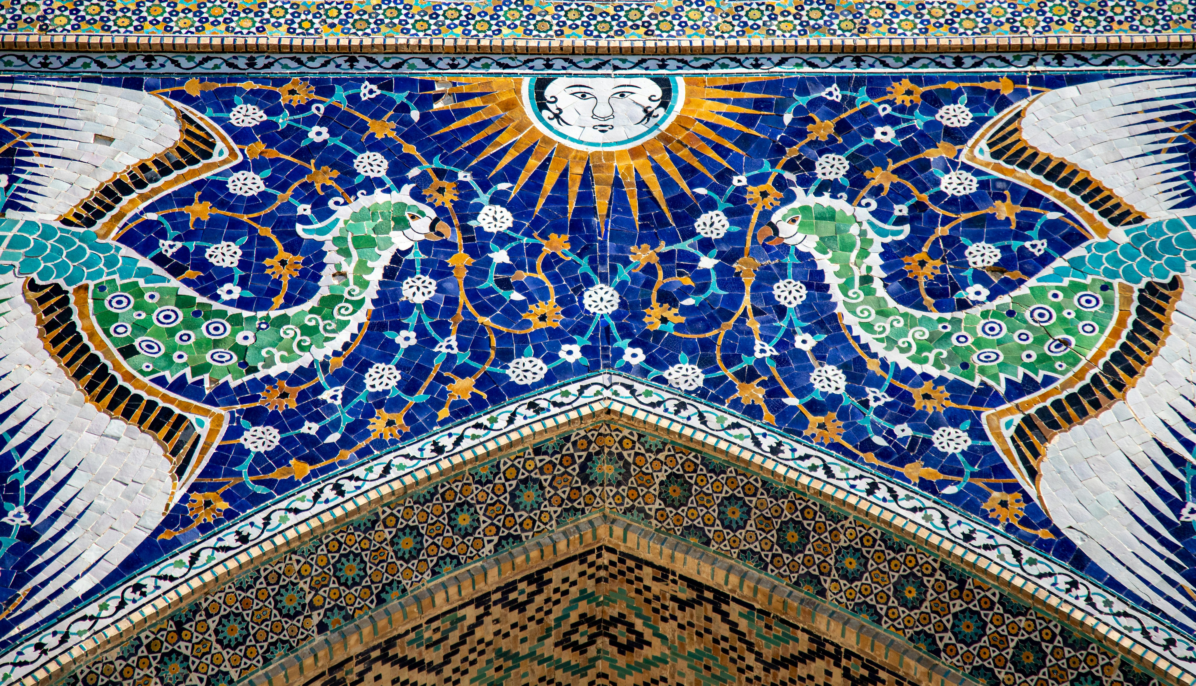 Sunlit Moorish Mosaic: Dragons and the Emblematic Crest