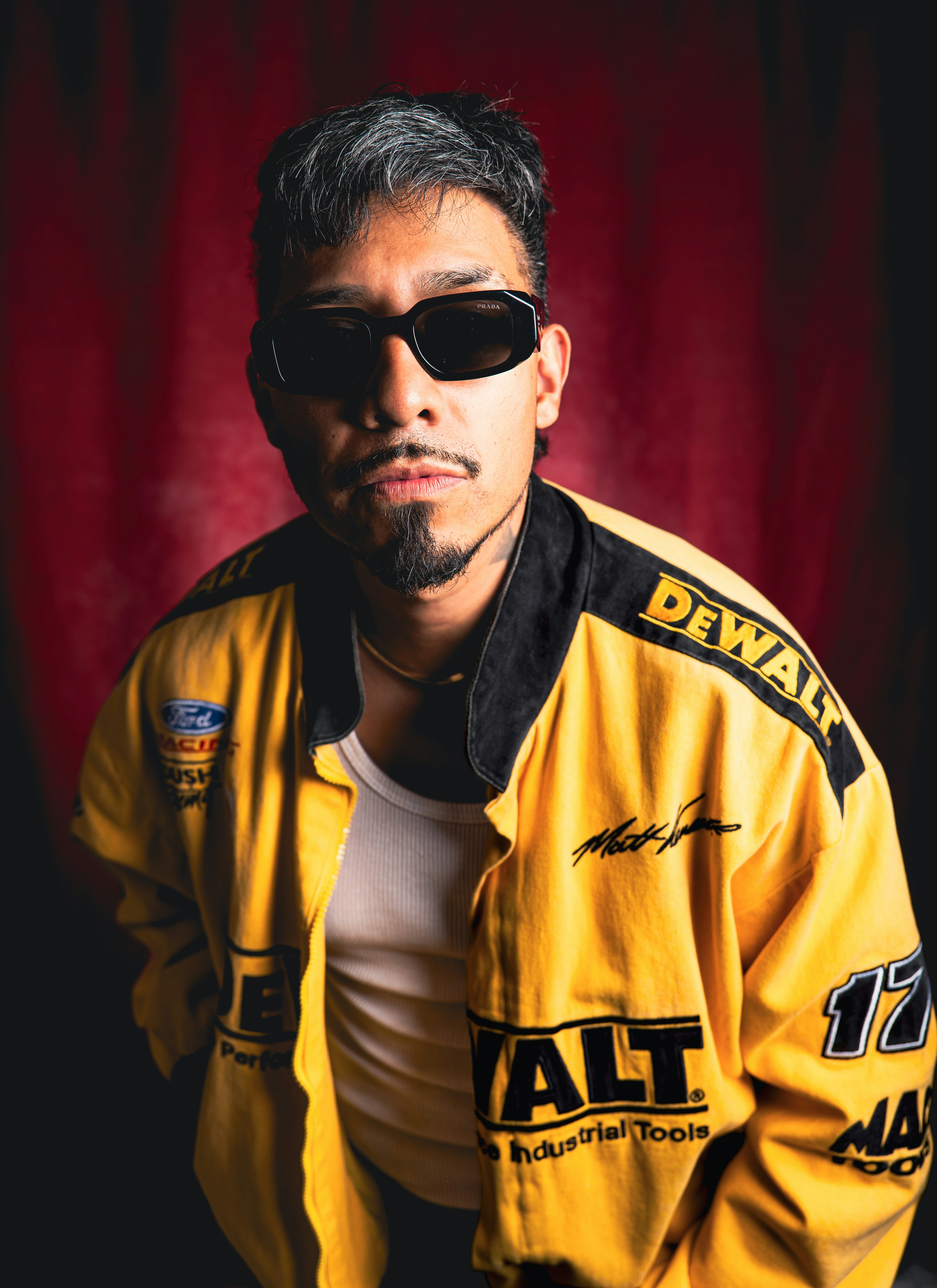 Yellow Jacket in the Spotlight: A Harsh Yet Stylish Portrait
