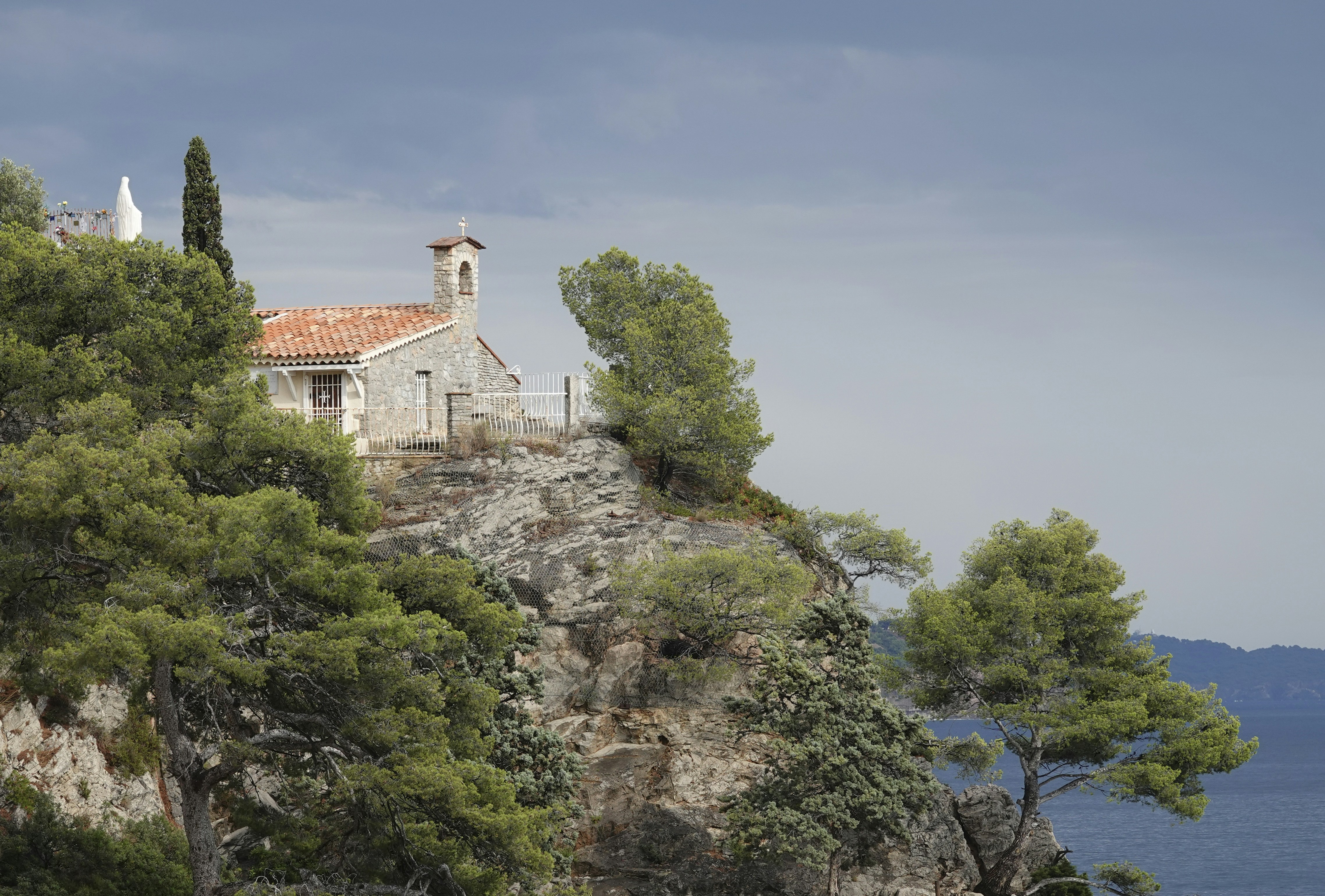 Cliffside Chapel Overlooking the Sea