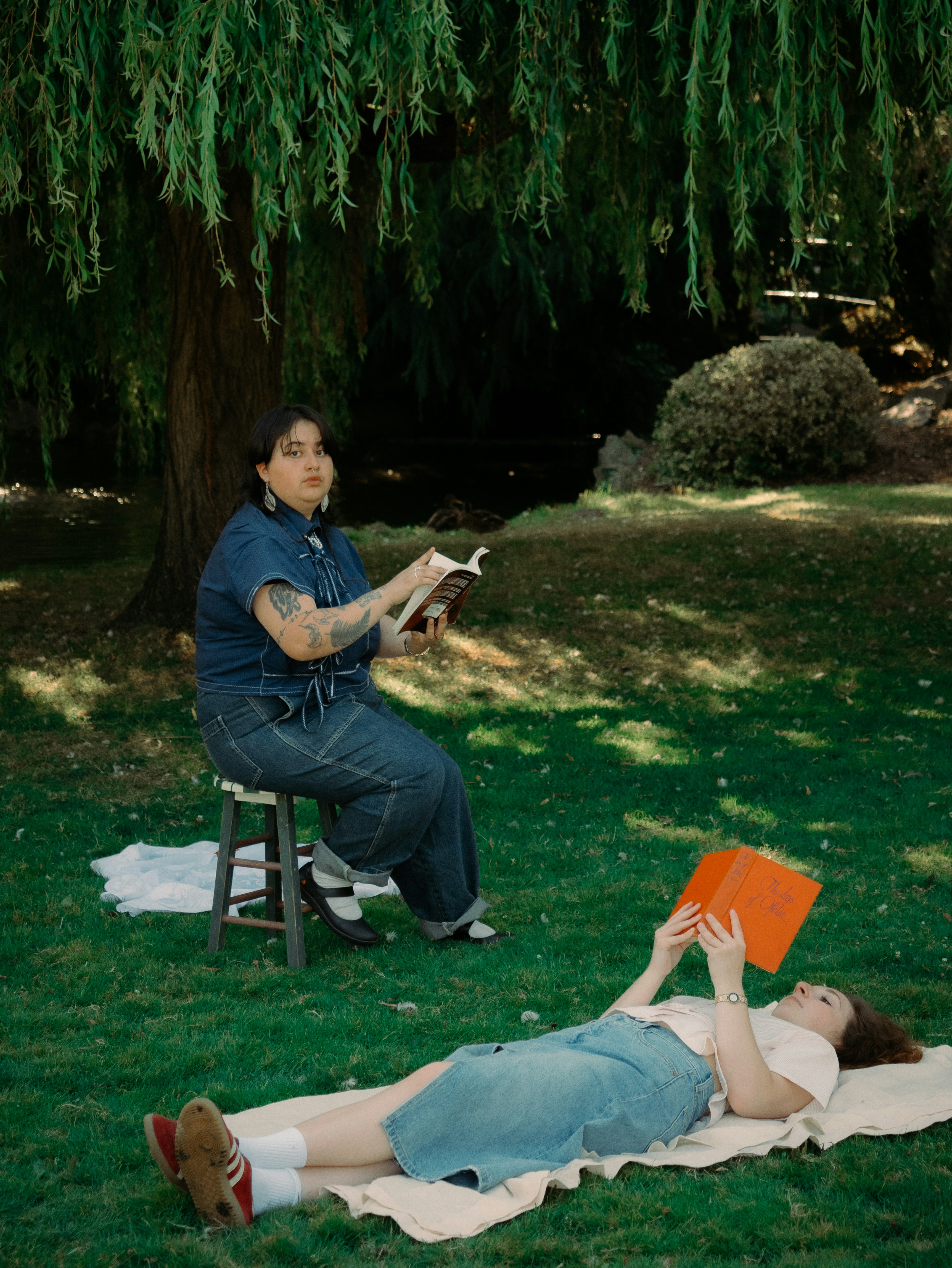 Reading in the Shade: A Quiet Park Moment