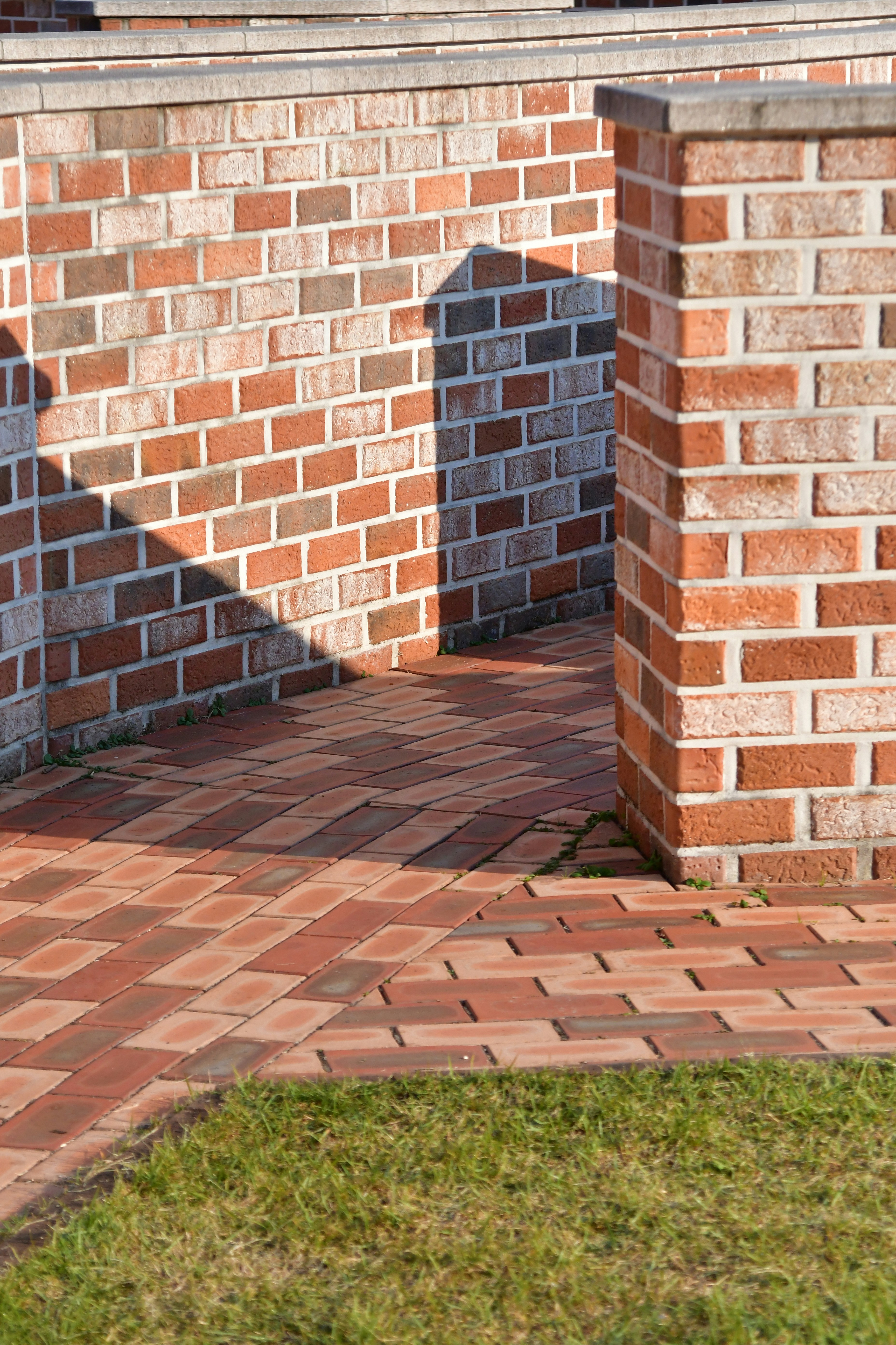 Brick Shadowplay by the Corner Pillar