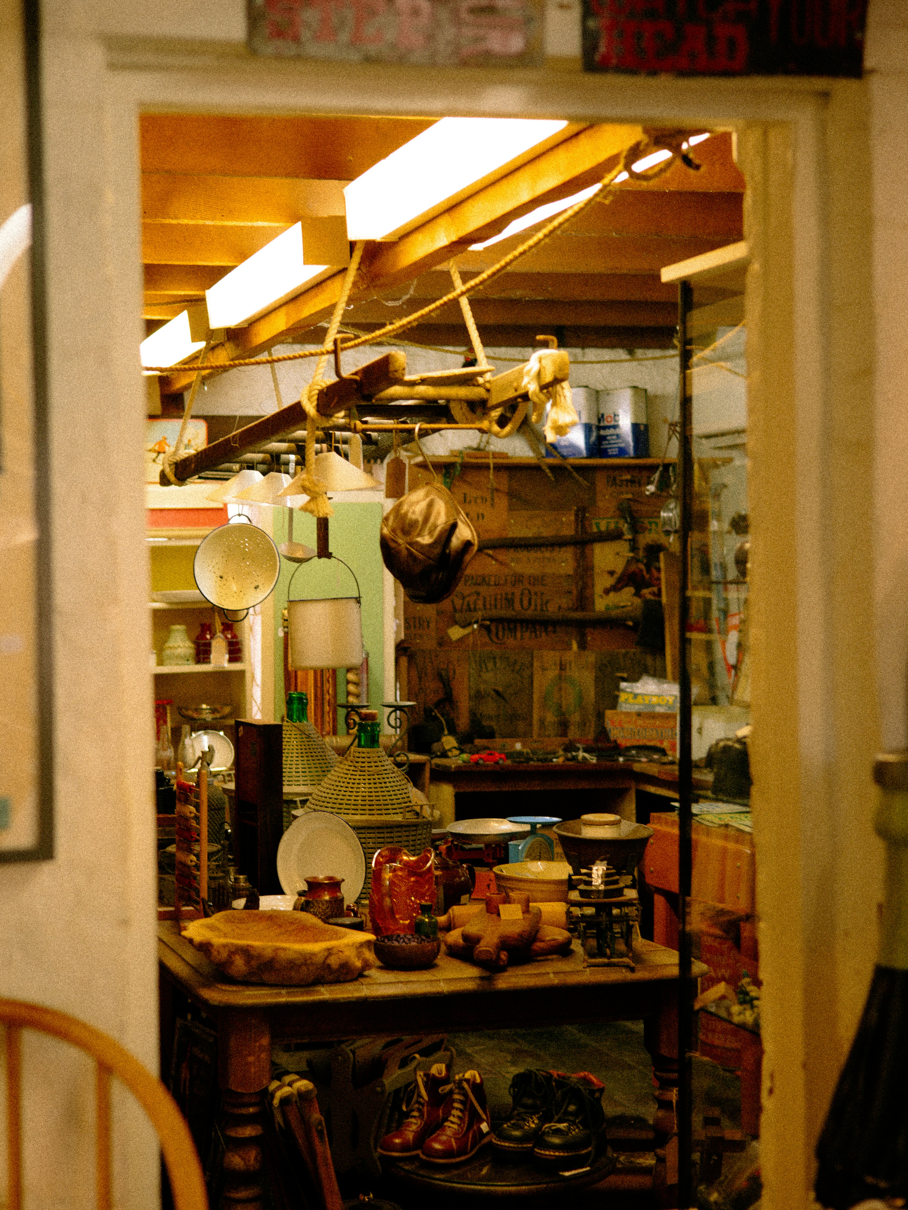 Warm Inside a Timeworn Market Kitchen