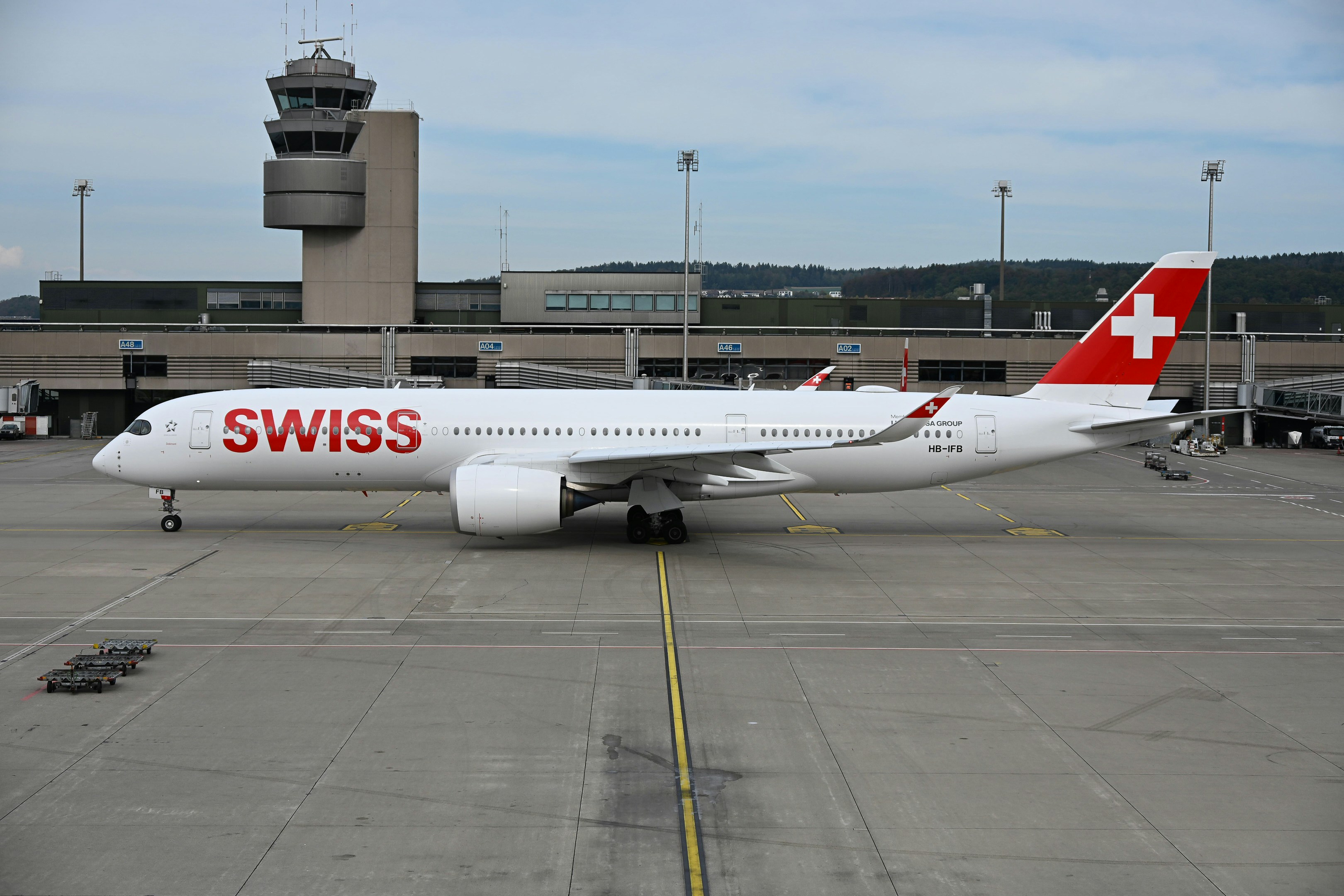 Swiss Airbus at the Gate: Precision on the Tarmac