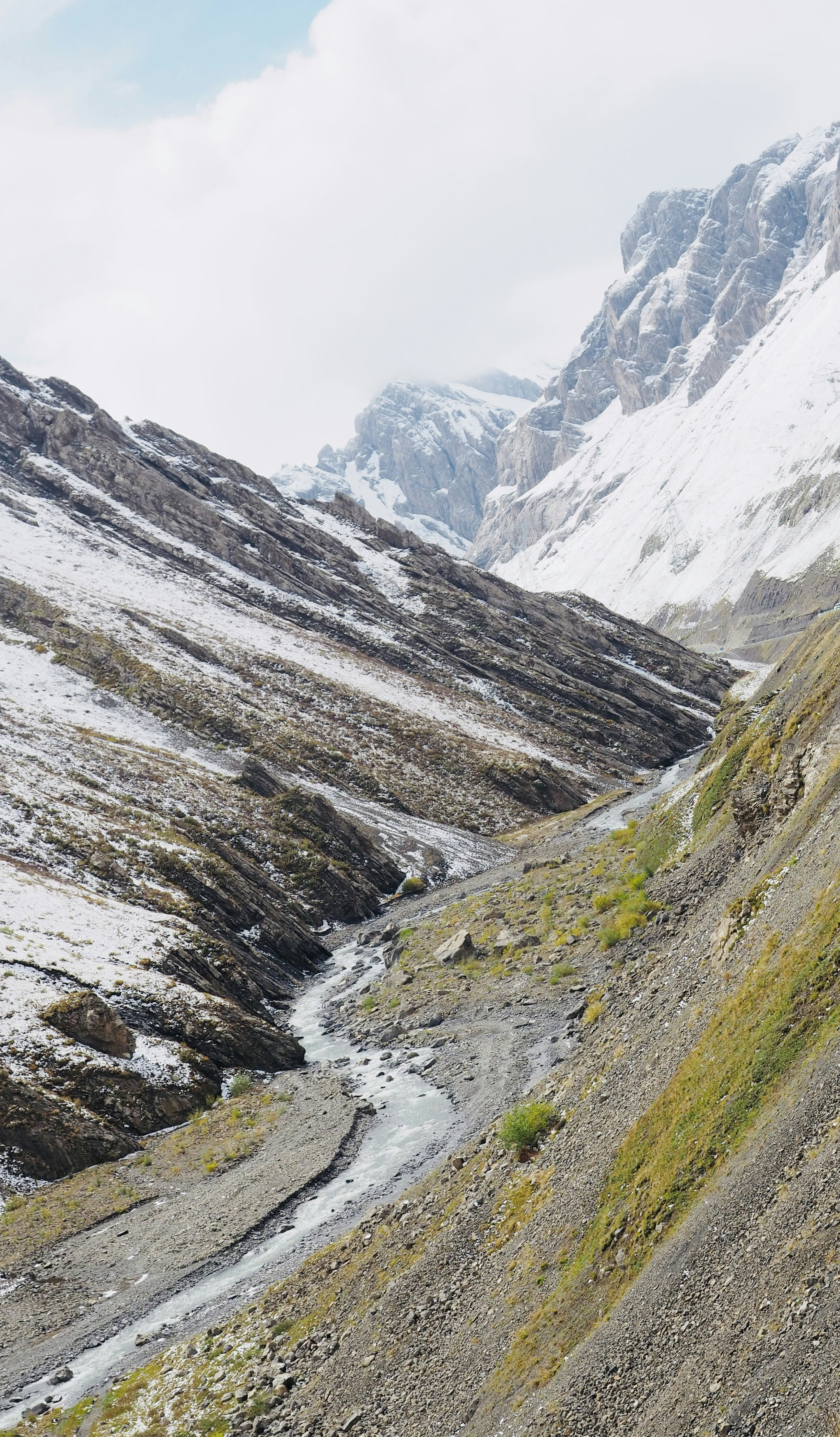 Snow-chiseled Gorge Under a Needle Sky