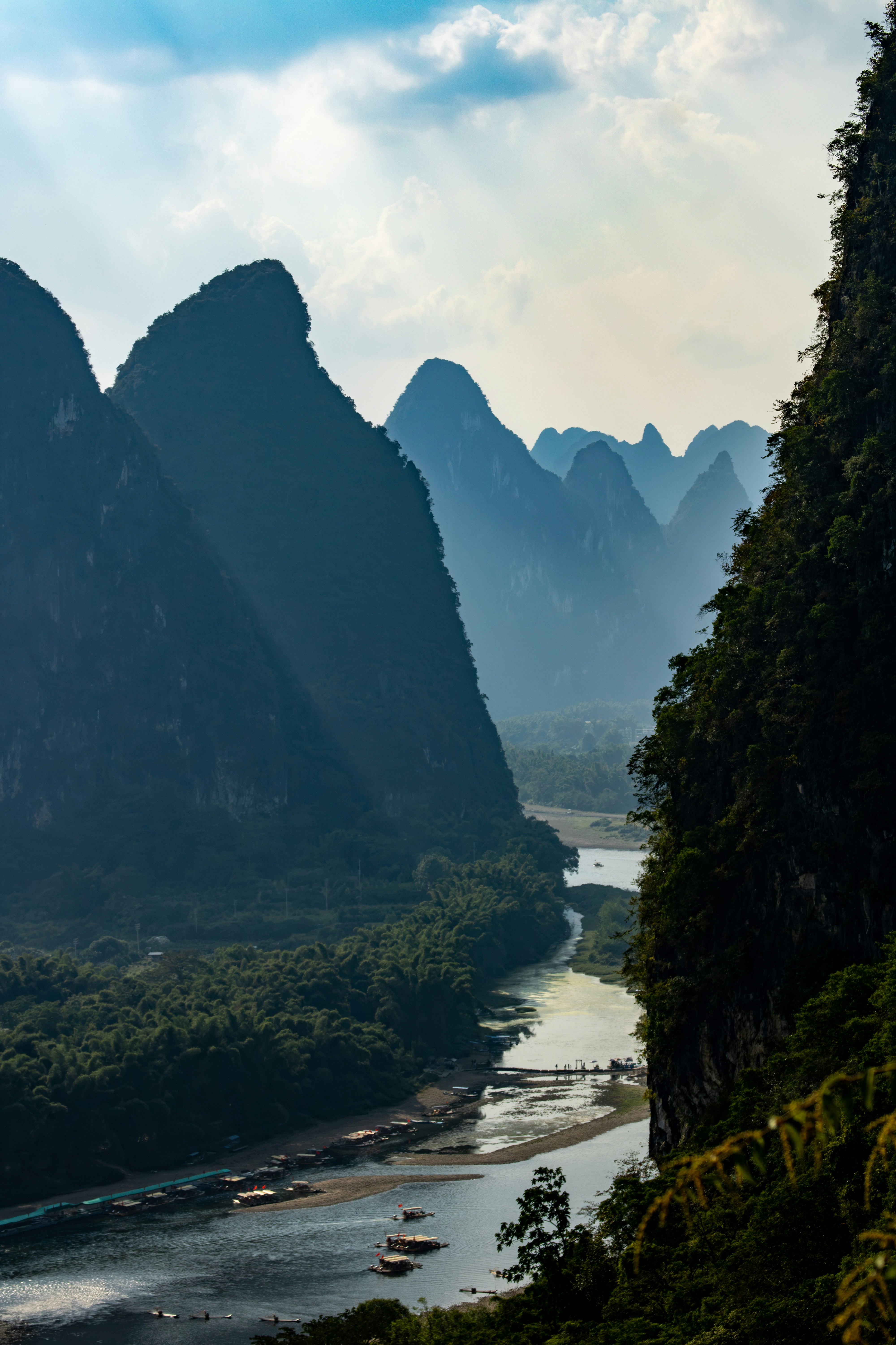Rivers and Karst Peaks: A Valley Crowned by Towers of Stone