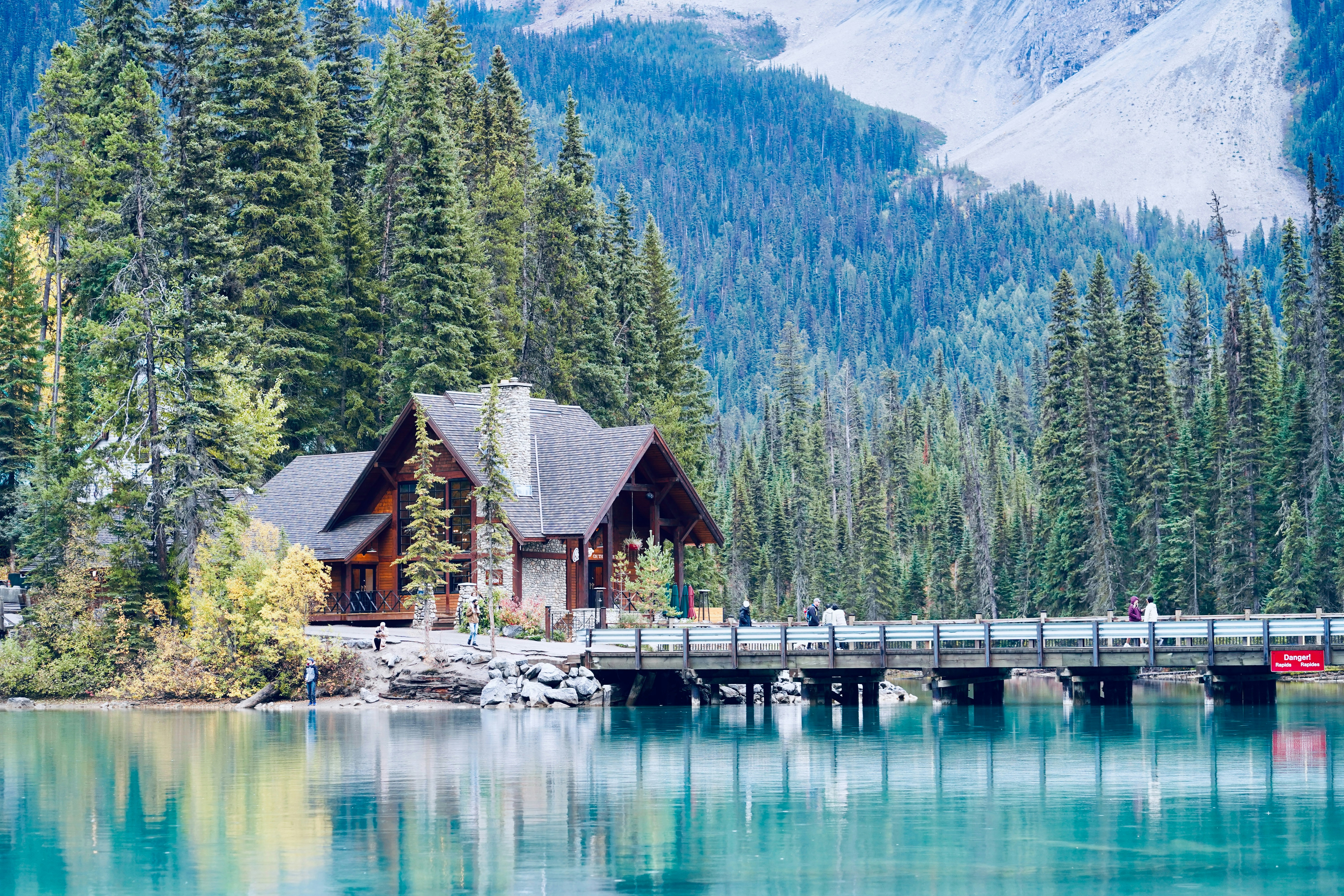 Alpine Lakeside Lodge Nestled Among Pines