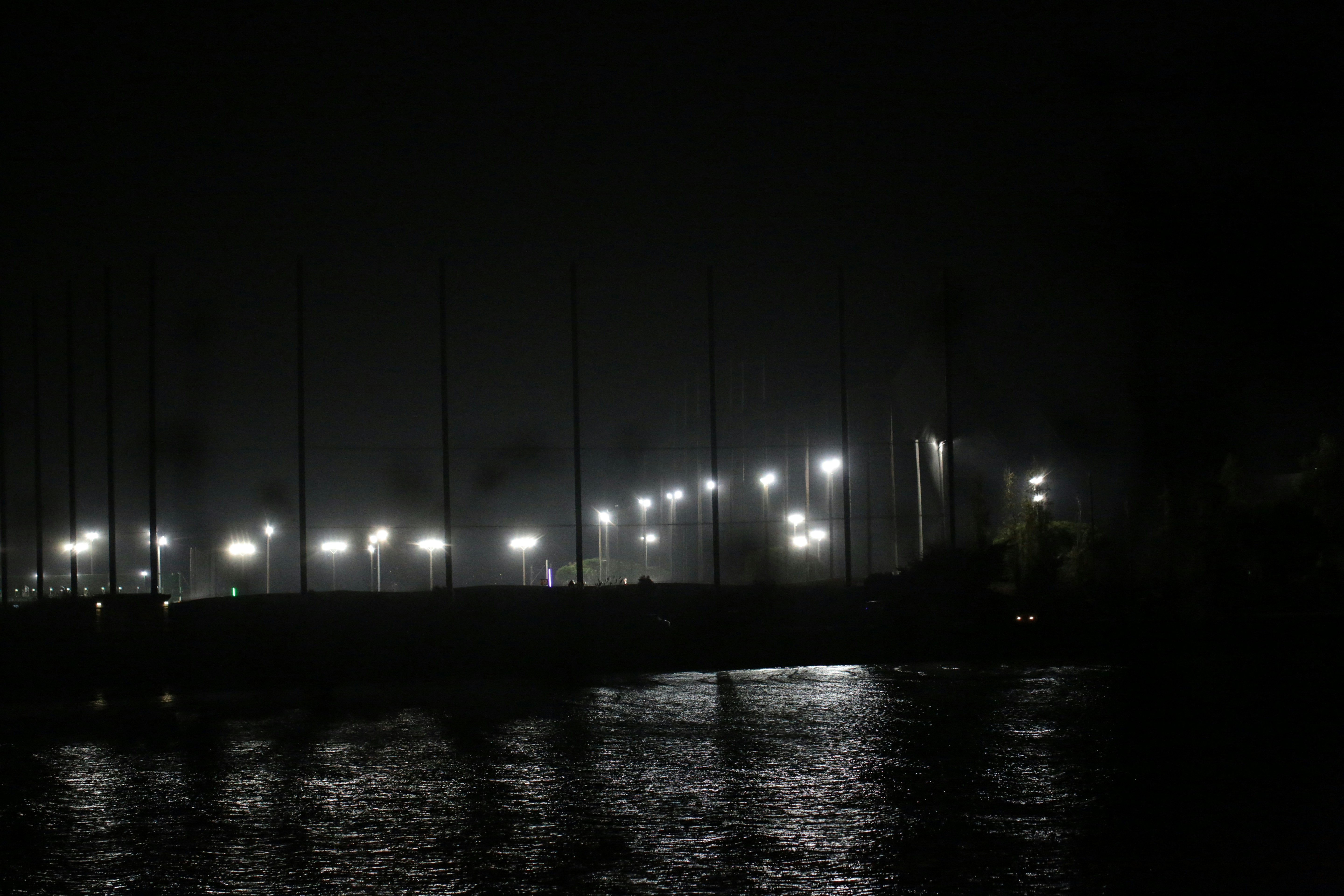 Night Lights Across the Quiet Water